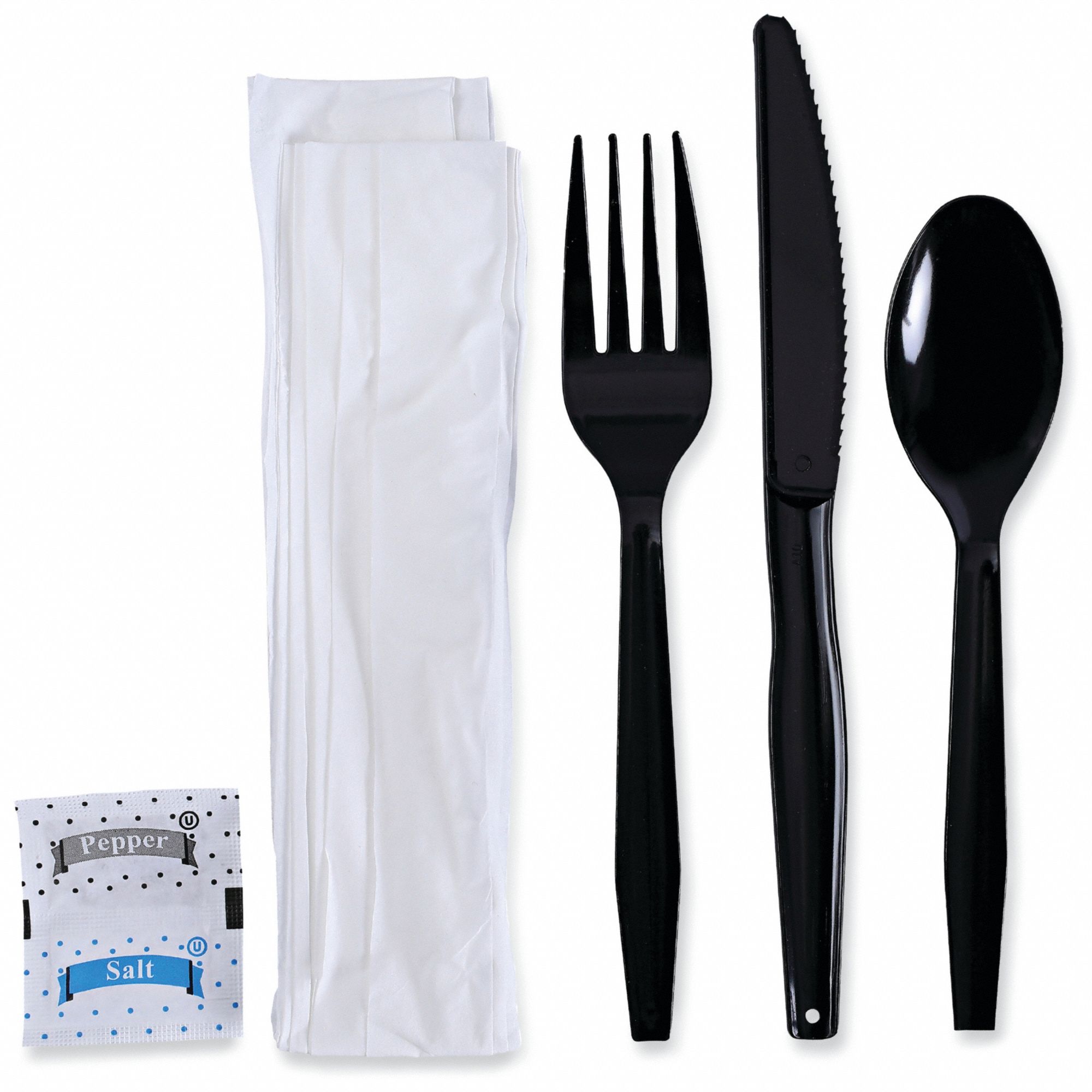 Black, Polystyrene, Disposable Cutlery Set - 799LK1|BWKFKTNSMWPSBLA ...