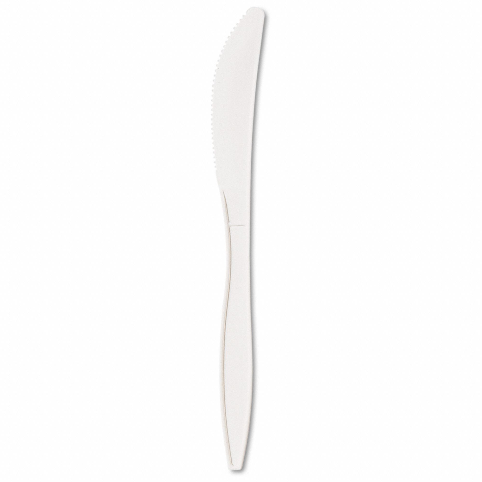 White, Medium-Wt, Disposable Knife - 485V82|V01786 - Grainger