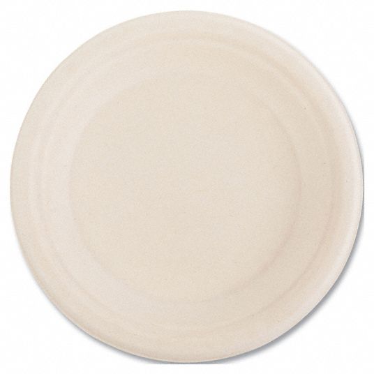 Tan, 6 in Disposable Plate Size, Disposable Fiber Plate - 820GC5|PL ...