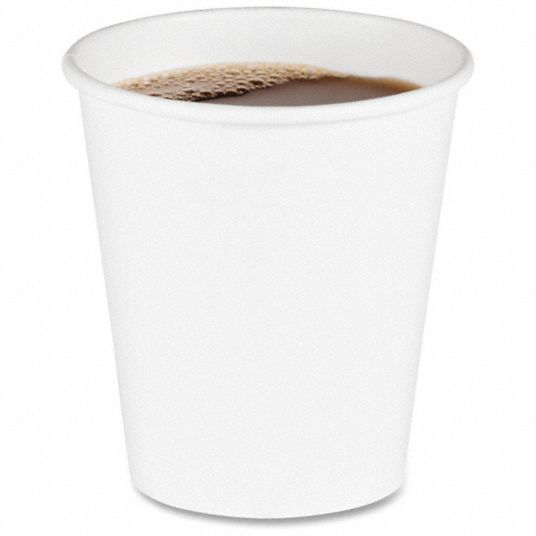 10 oz Capacity, White, Disposable Hot Cup - 799LM5|BWKWHT10HCUP - Grainger