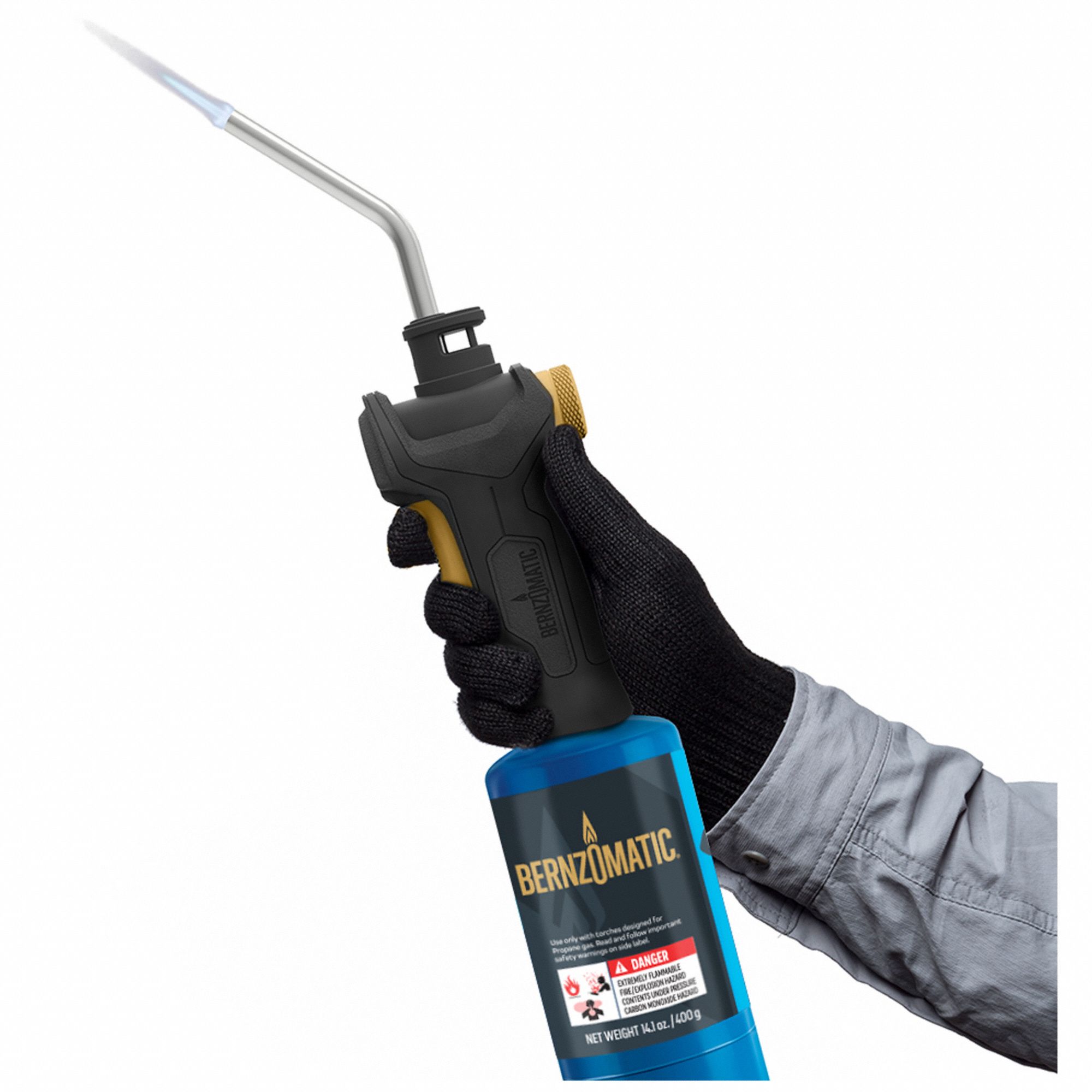 BERNZOMATIC Hand Torch w/ Cylinder: Webbed, Trigger-Start, Adj Flame ...