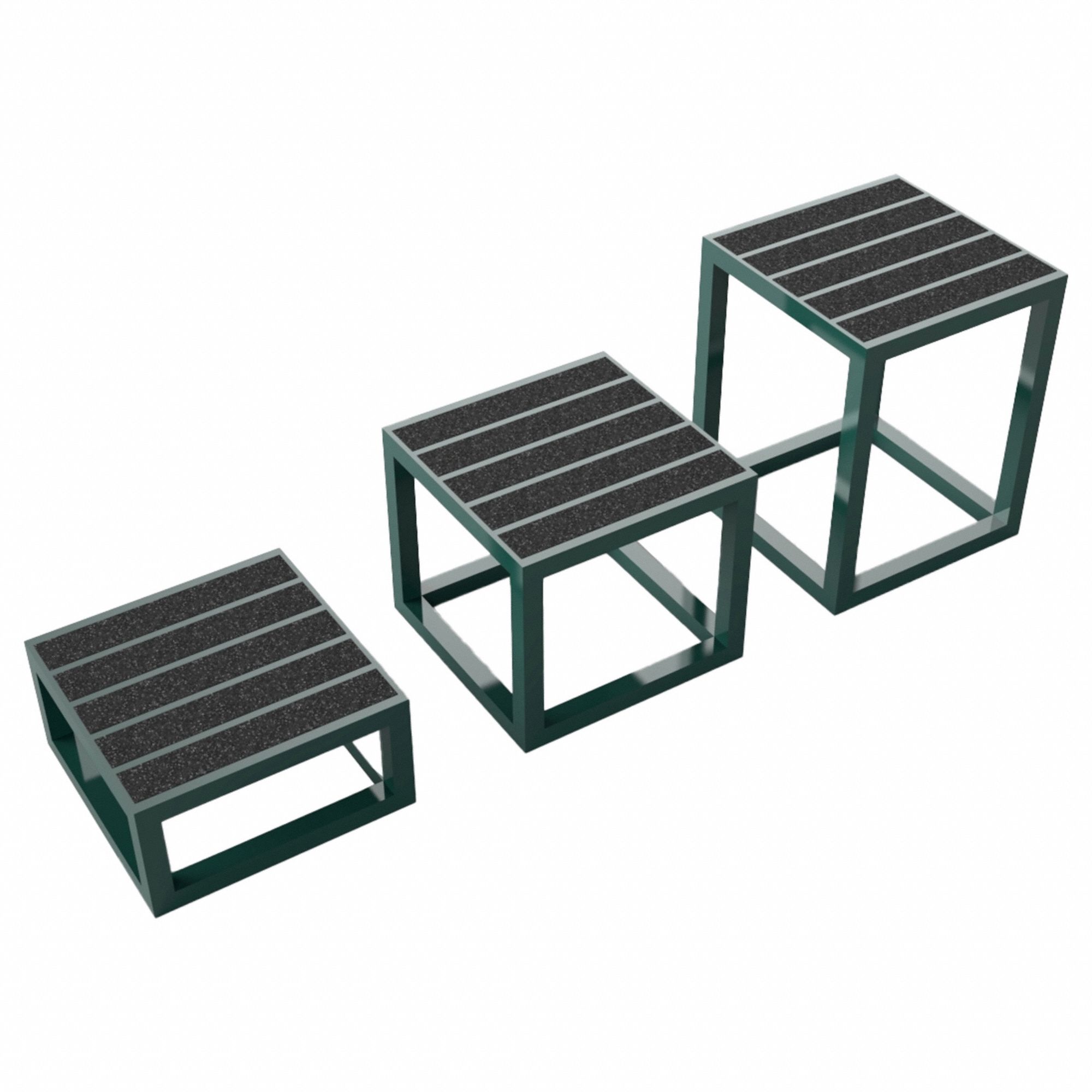 TRIACTIVE USA, 12 in_18 in_24 in Box Ht, 23 1/2 in Box Lg, Plyo Boxes ...