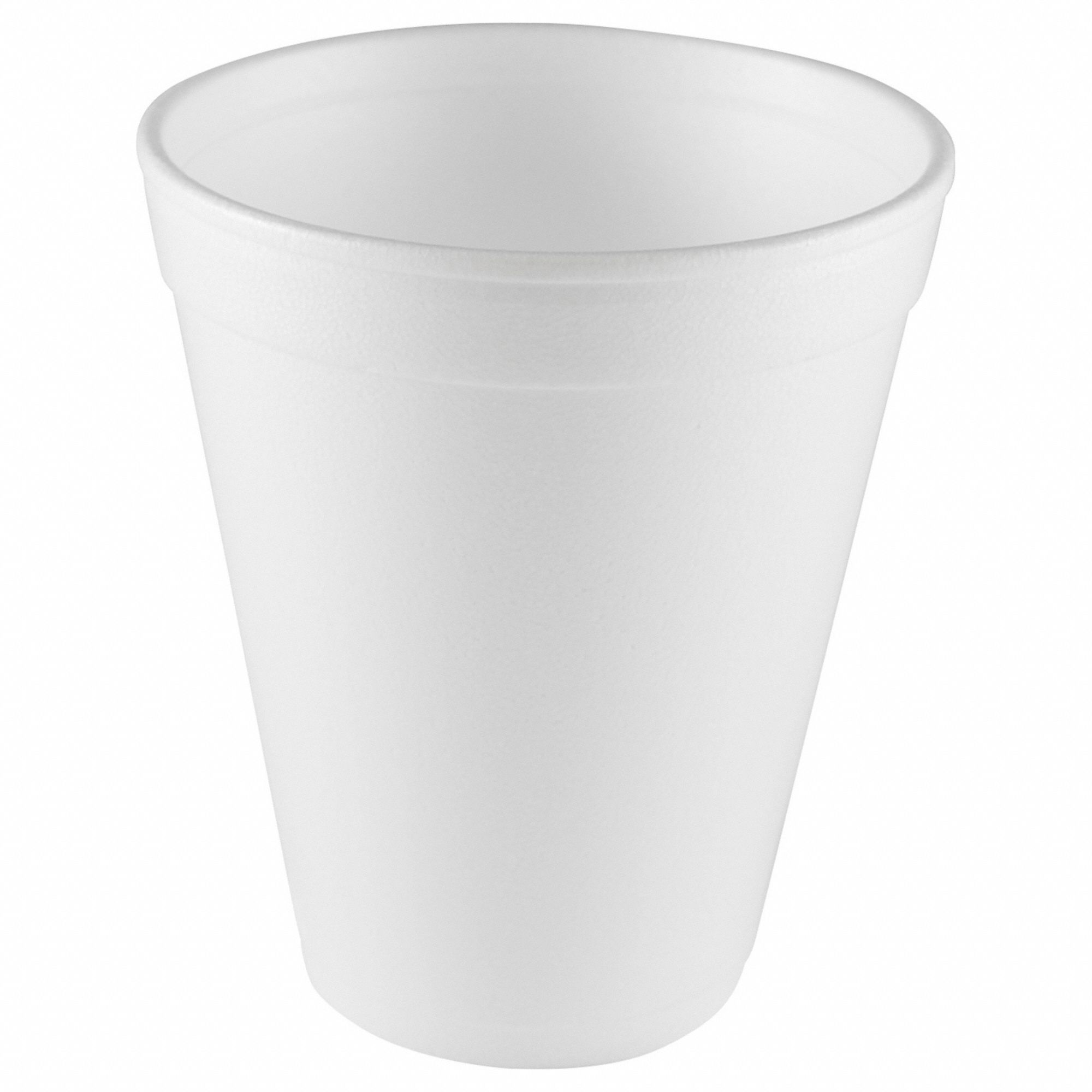 12 oz Capacity, White, Disposable Hot/Cold Cup - 6GEC0|C12A - Grainger
