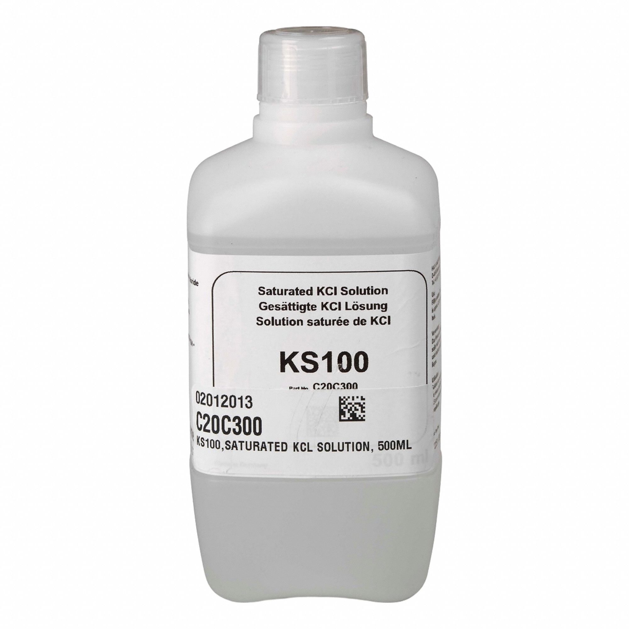 HACH, 500 mL Volume, Liquid, KCl Solution - 897XH0|C20C300 - Grainger