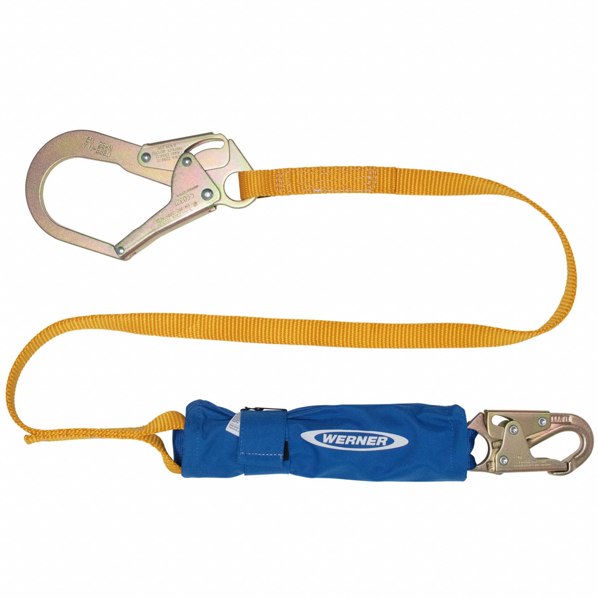 WERNER, Steel Rebar Hook, Steel Snap Hook, Fall Arrest Lanyard - 29TF80 ...