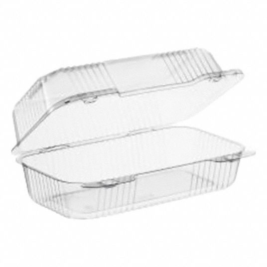 Staylock Oblong Hinged Container, 9 In - Grainger