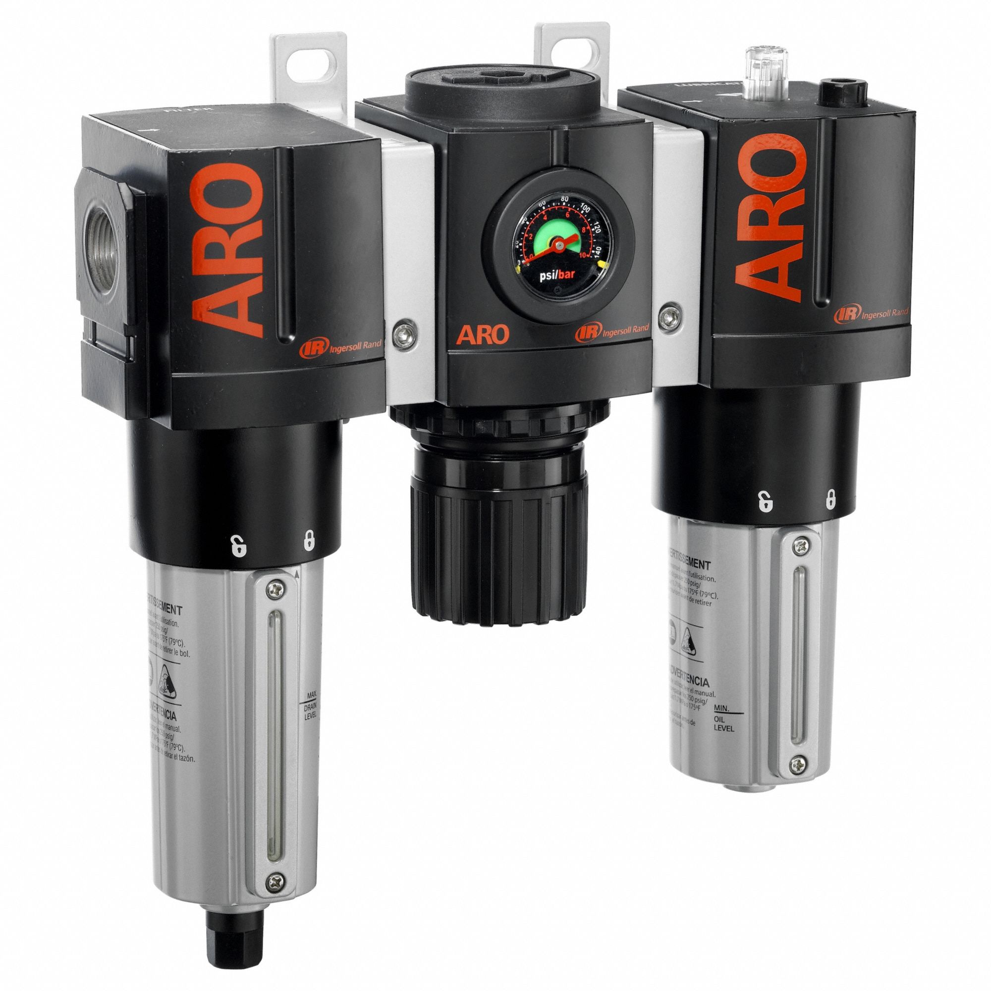 ARO, 3/4 in NPT, 199 scfm, Filter/Regulator/Lubricator - 341ZV0|C38451 ...