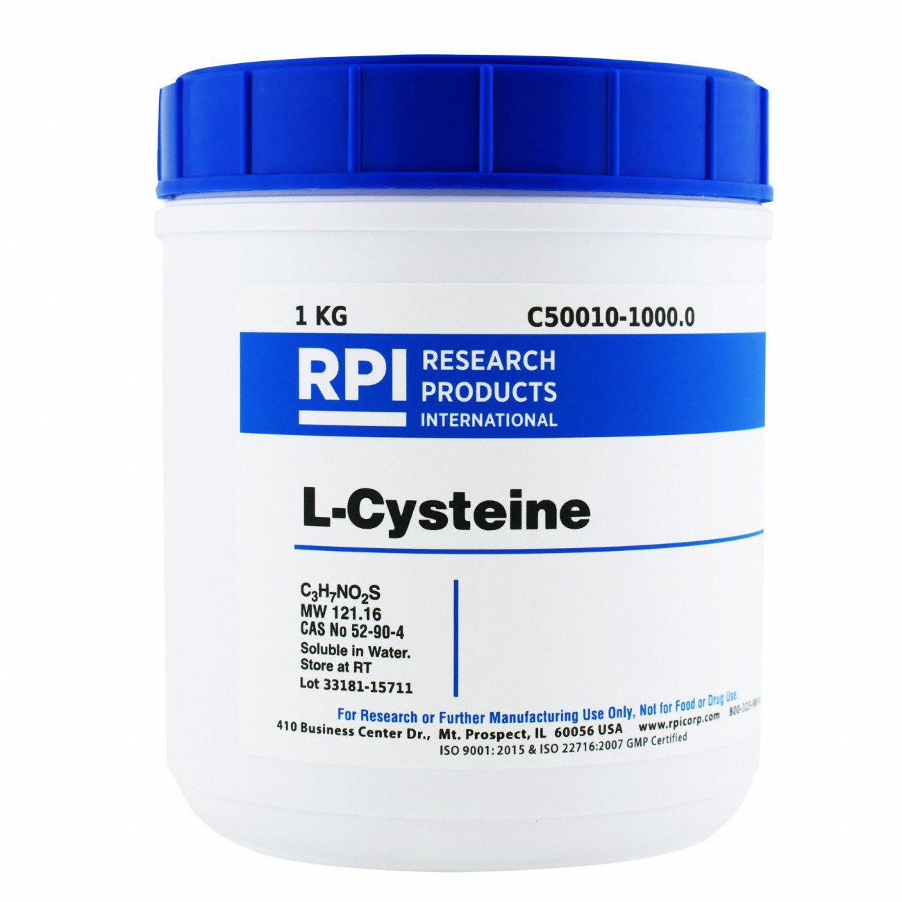 RPI, 1 kg Container Size, Powder, L-Cysteine - 30TX63|C50010-1000.0 ...