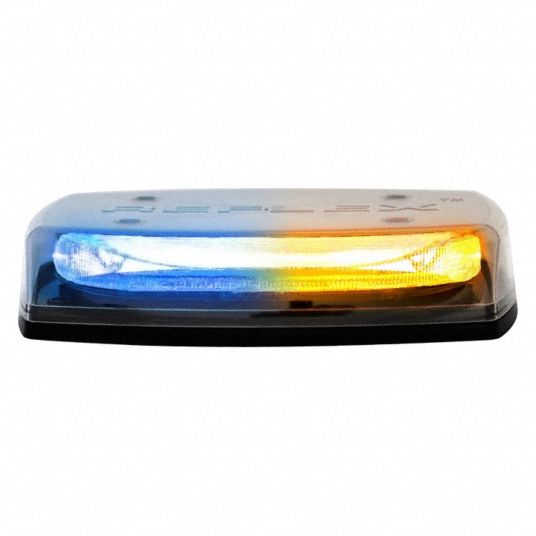 CODE 3, Emergency Vehicle Mini Light Bar, Amber/Blue, Mini Light Bar ...