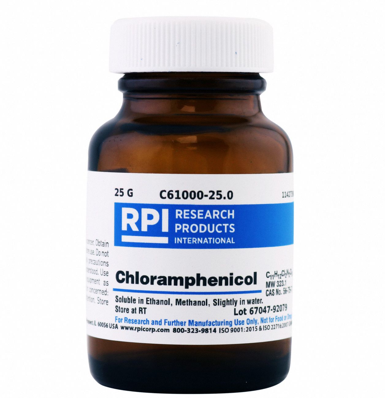 USP, 25 g, Chloramphenicol - 30TX79|C61000-25.0 - Grainger