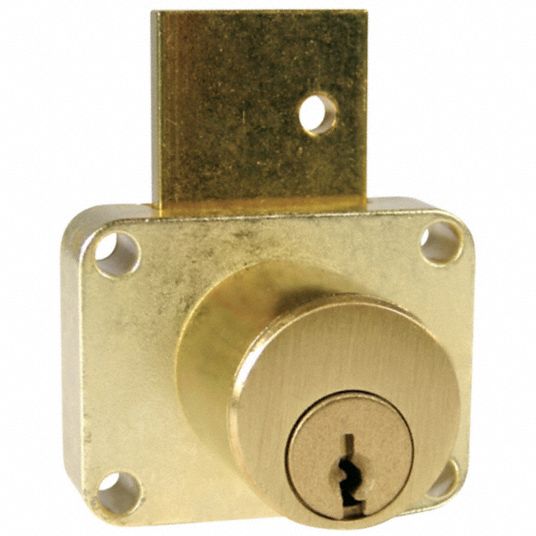 For 7/8 in Material Thick, Brass, Removable Core Plug Cabinet and ...