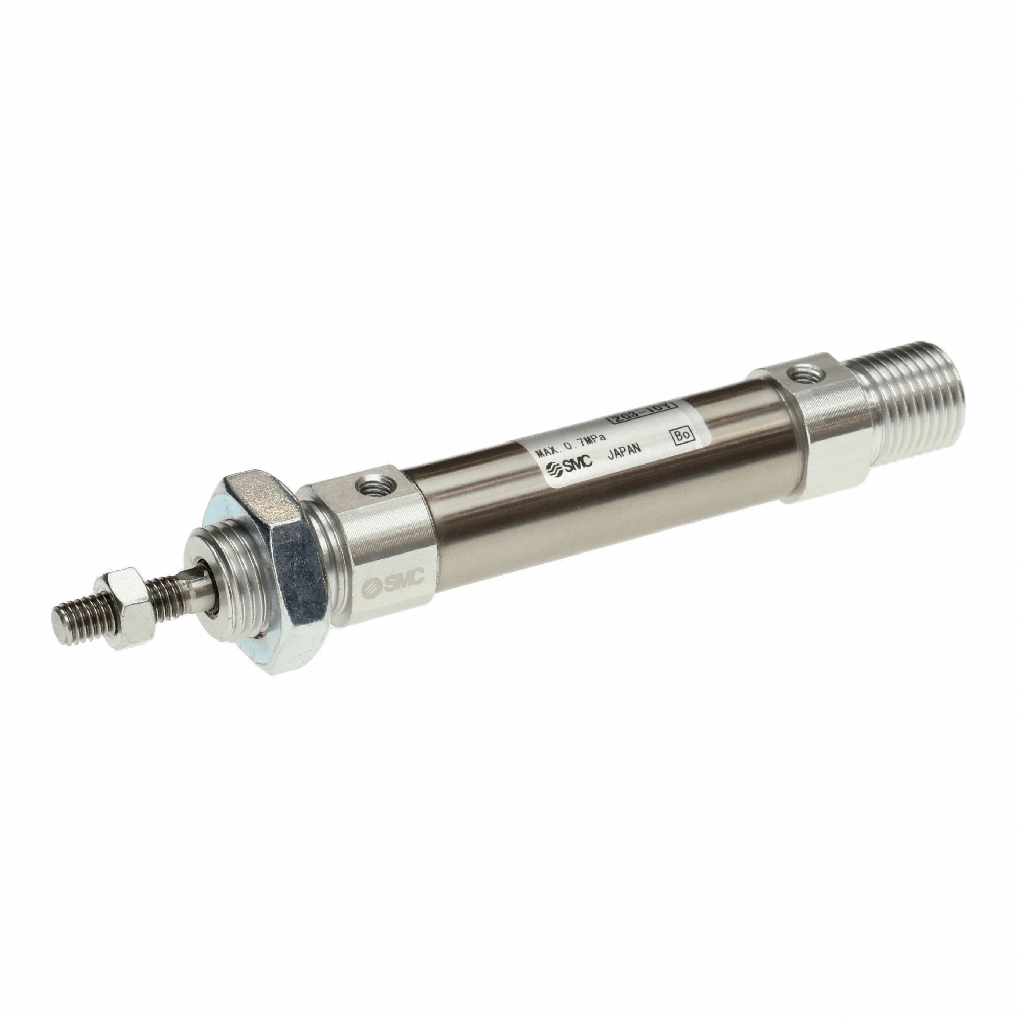 SMC, 20 mm Bore, 80 mm Stroke, Round Body Cylinder - 826D53|C85F20-80 - Grainger