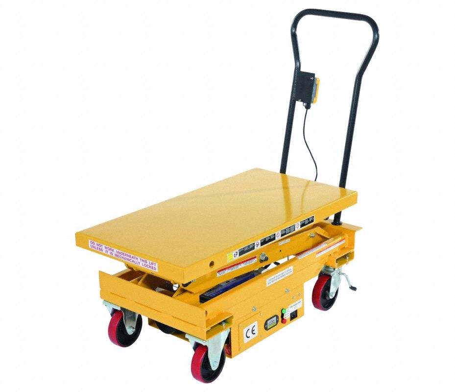 VESTIL Mesa Elevadora, Hidráulico, Bomba de Pie, 1000 lb. - 44PV31 ...