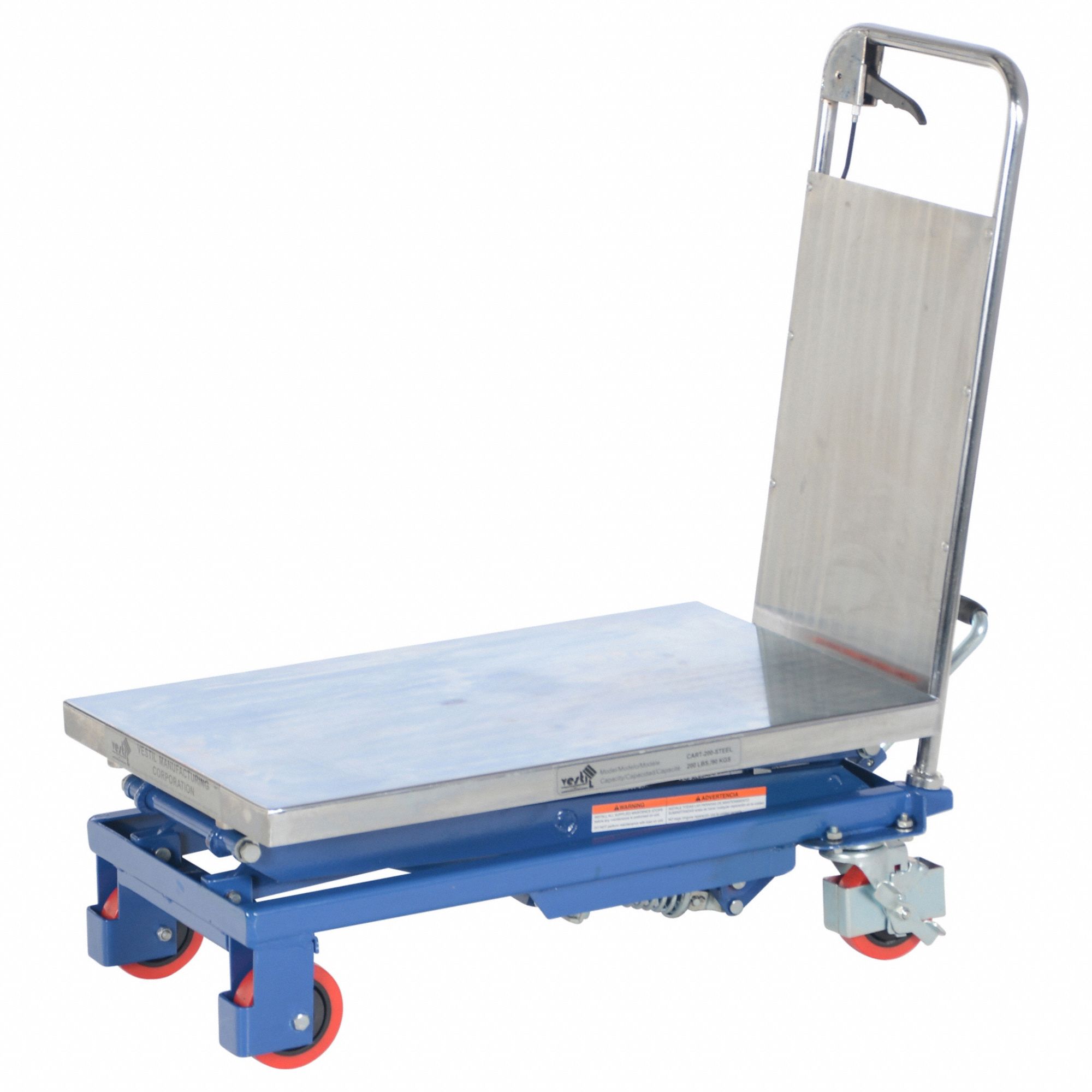 VESTIL, Hydra Double Scissor Cart,220 lb,17.5x27 - 44PV54|CART-200-D ...
