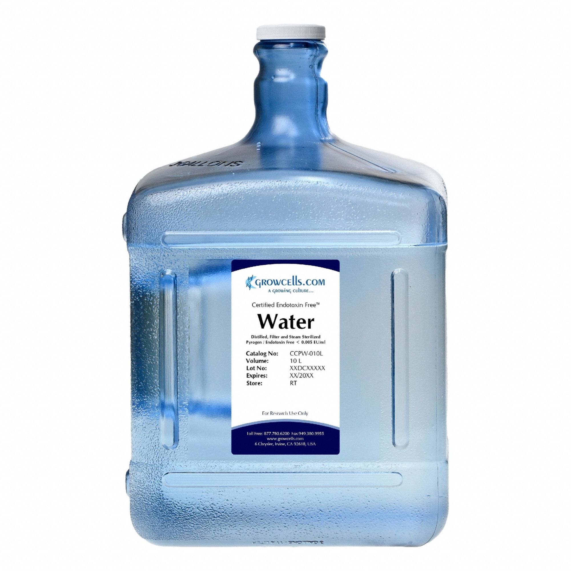Ultra Pure, 10 L, Pyrogen/Endotoxin Free Water - 908TJ0|CCPW-010L ...