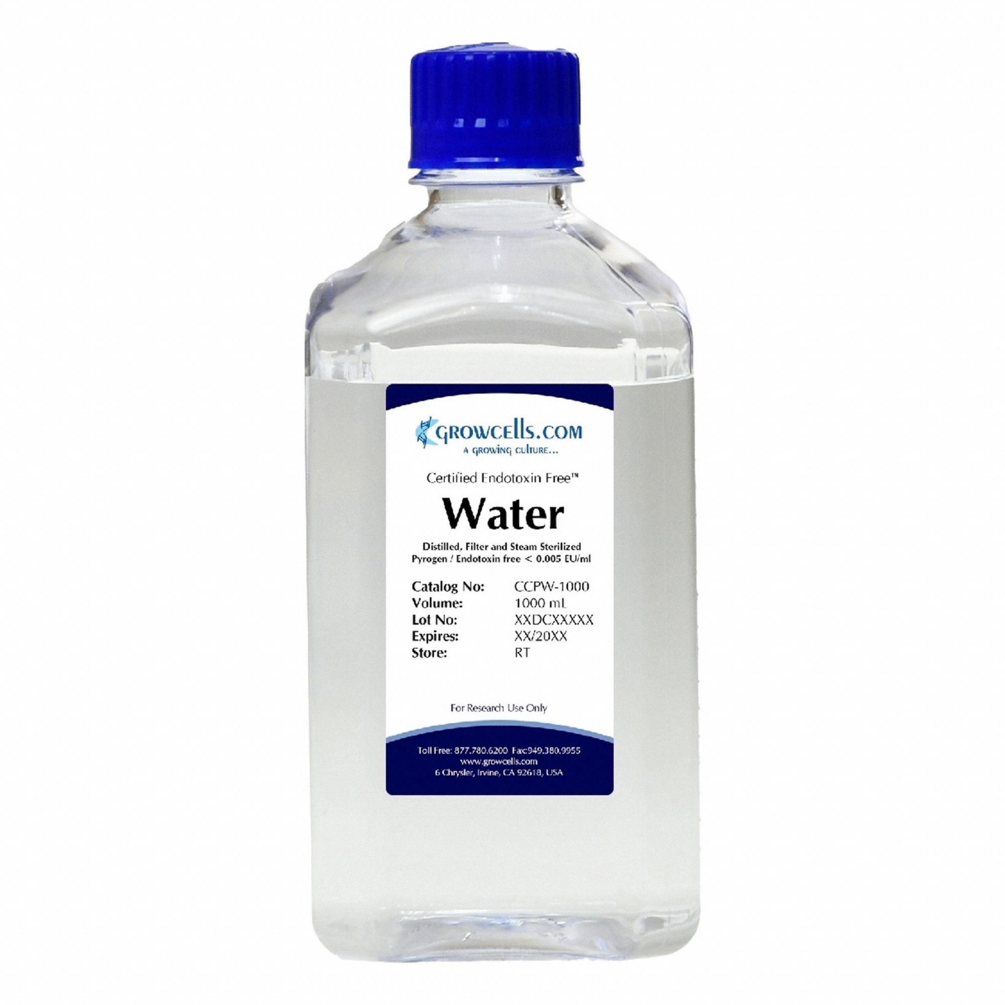 1 L, Water, Pyrogen/Endotoxin Free Water - 908TH6|CCPW-1000 - Grainger