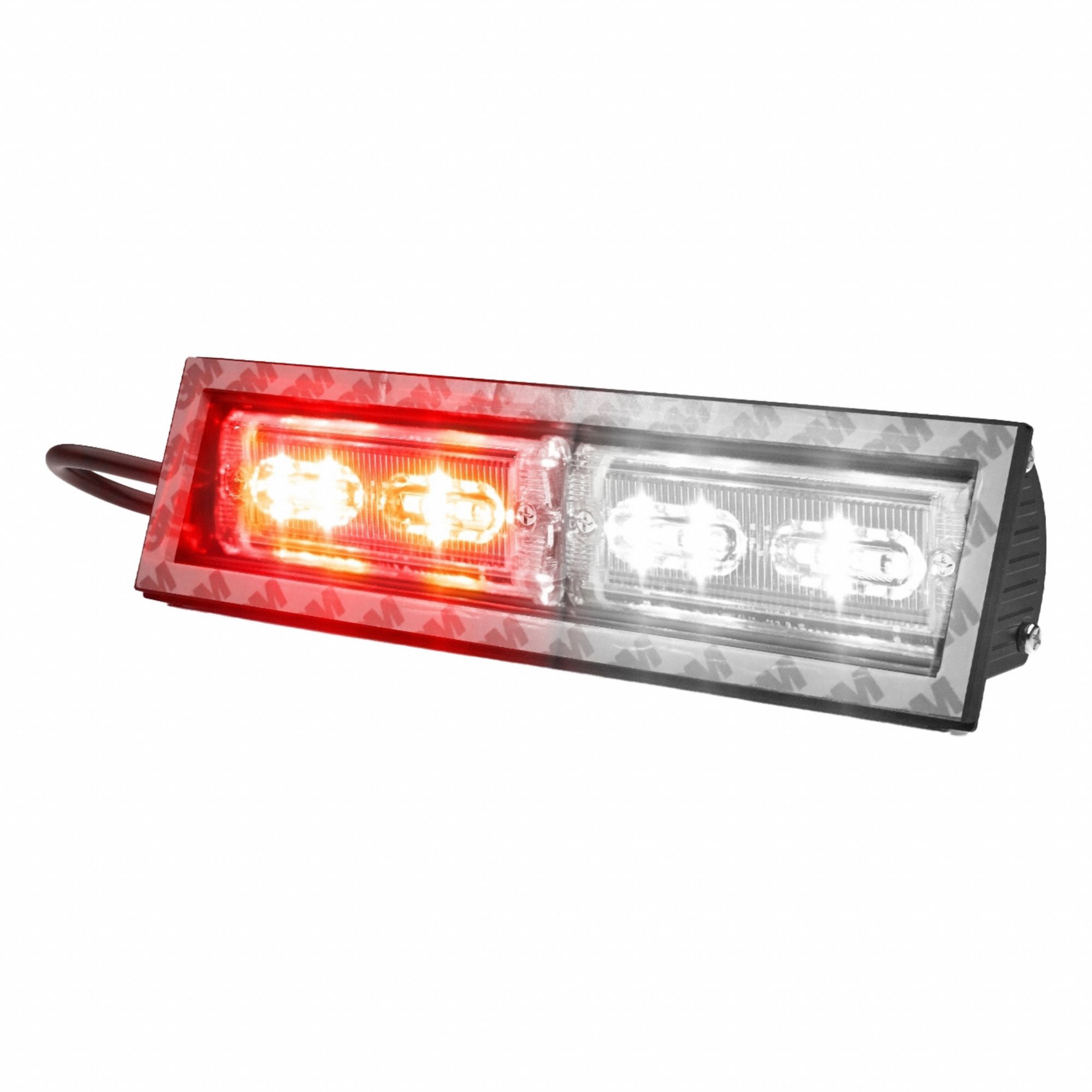 CODE 3, Emergency Vehicle Beacon, Red/White, Warning Light - 846RK8 ...