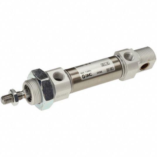 SMC, 20 mm Bore, 25 mm Stroke, Round Body Cylinder - 826DH3|CD85N20-25-B - Grainger