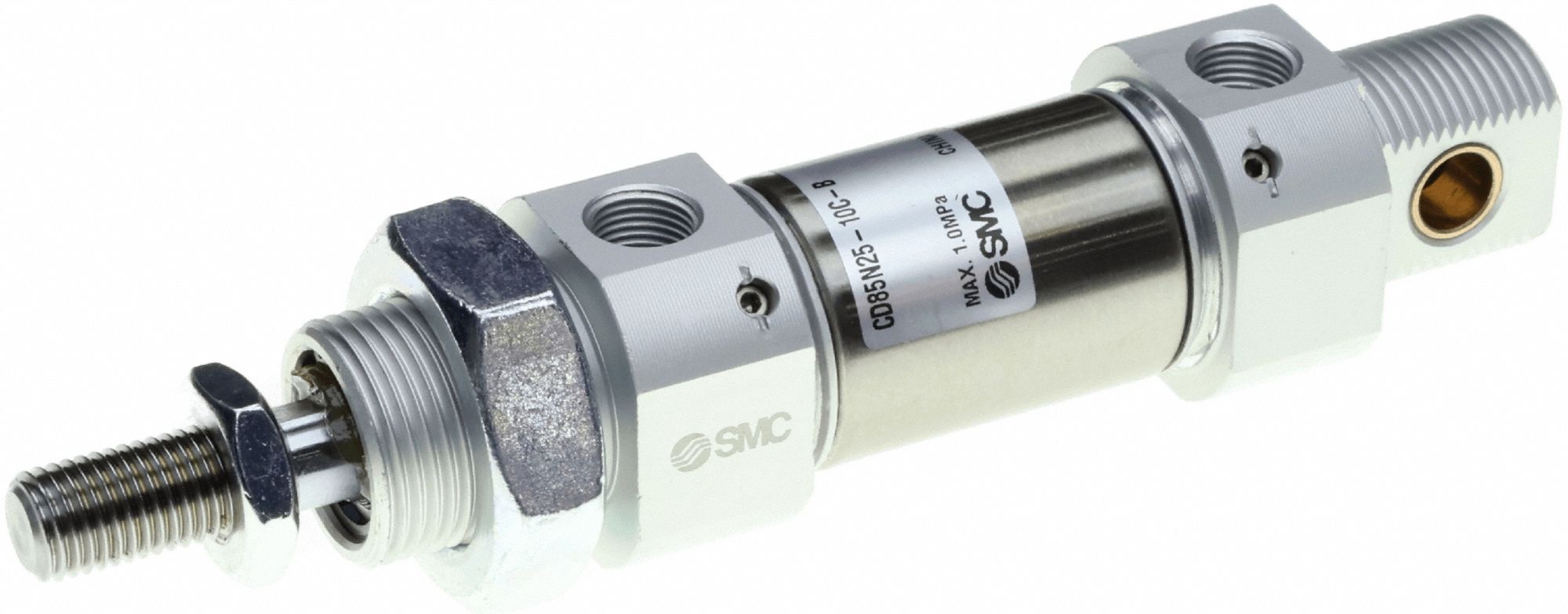 SMC, 25 mm Bore, 80 mm Stroke, Round Body Cylinder - 826DJ2|CD85N25-80C ...