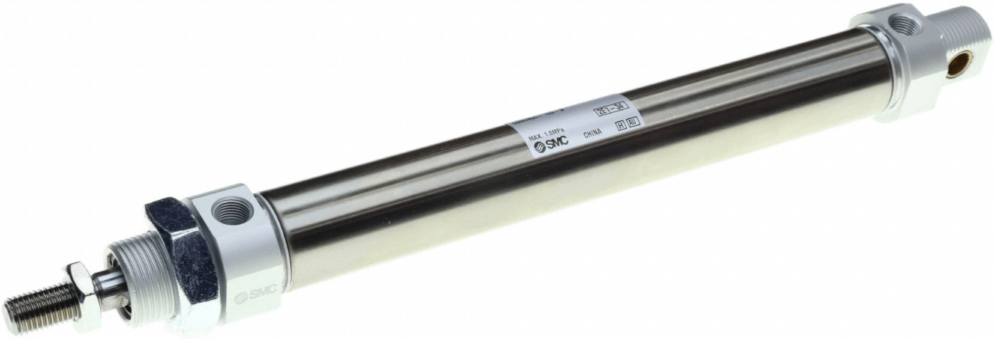 SMC, 25 mm Bore, 25 mm Stroke, Round Body Cylinder - 826DH7|CD85N25-25-B - Grainger