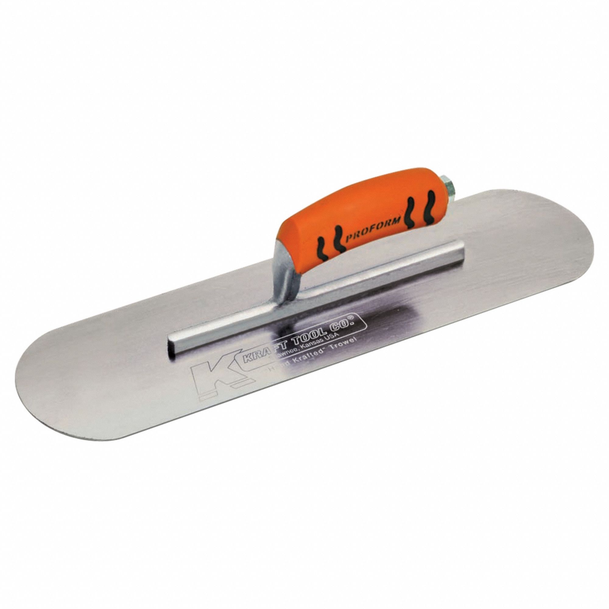 KRAFT TOOL, Blade Material Carbon Steel, Blade Shape Round, Pool Trowel ...