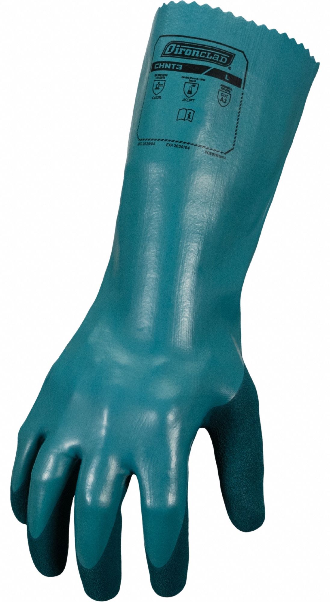 IRONCLAD, ANSI/ISEA Cut Level A3, 13 3/4 in Glove Lg, Chemical ...