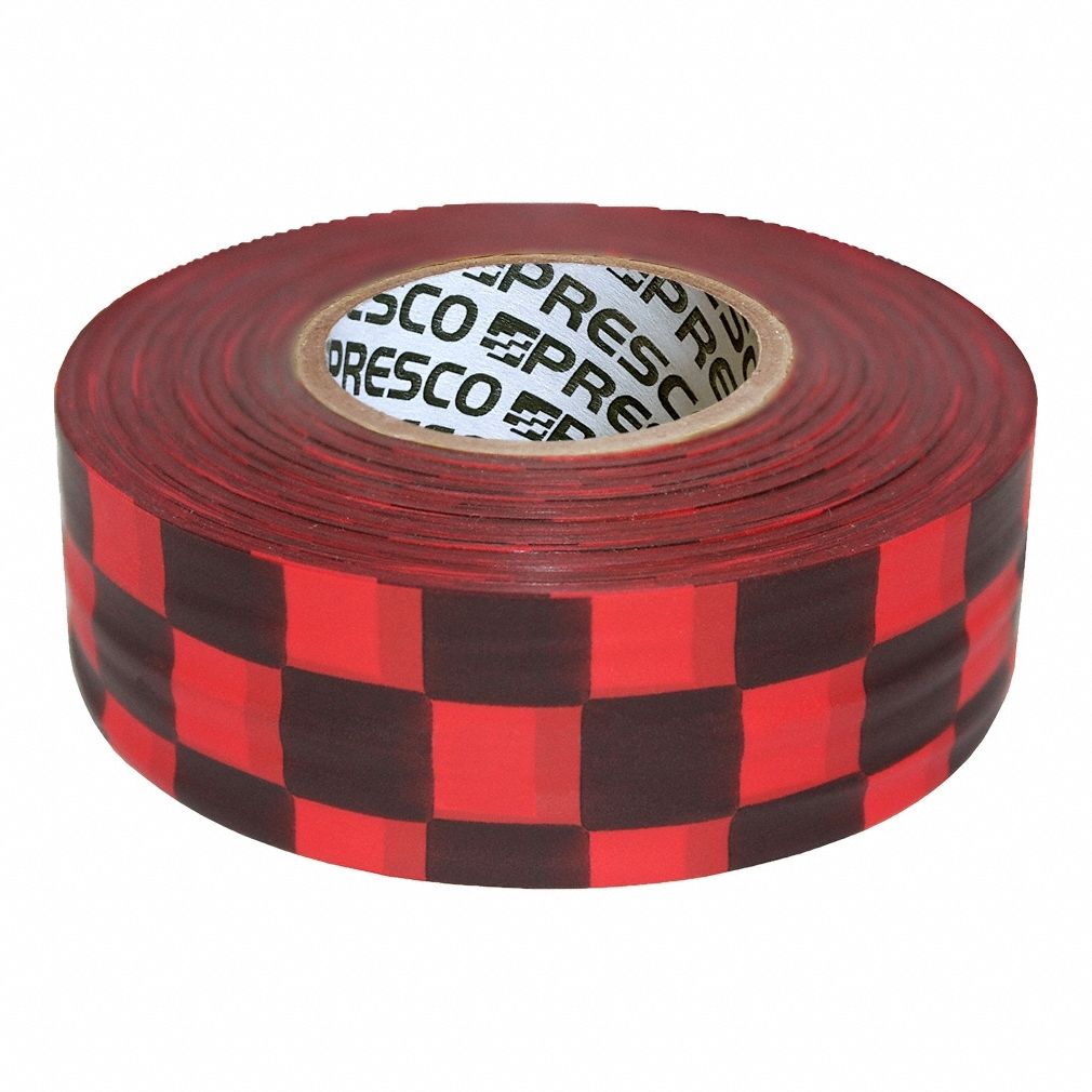 Black/Red, No Legend, Flagging Tape - 3JVY3|CKRBK-200 - Grainger