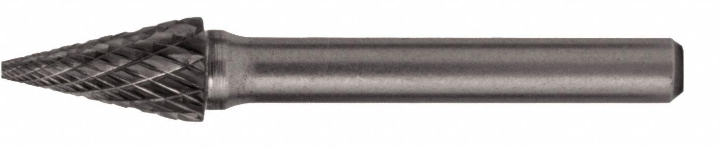 CLE-LINE, Pointed-End Cone, SM-43, Carbide Bur - 807PD3|C10050 - Grainger