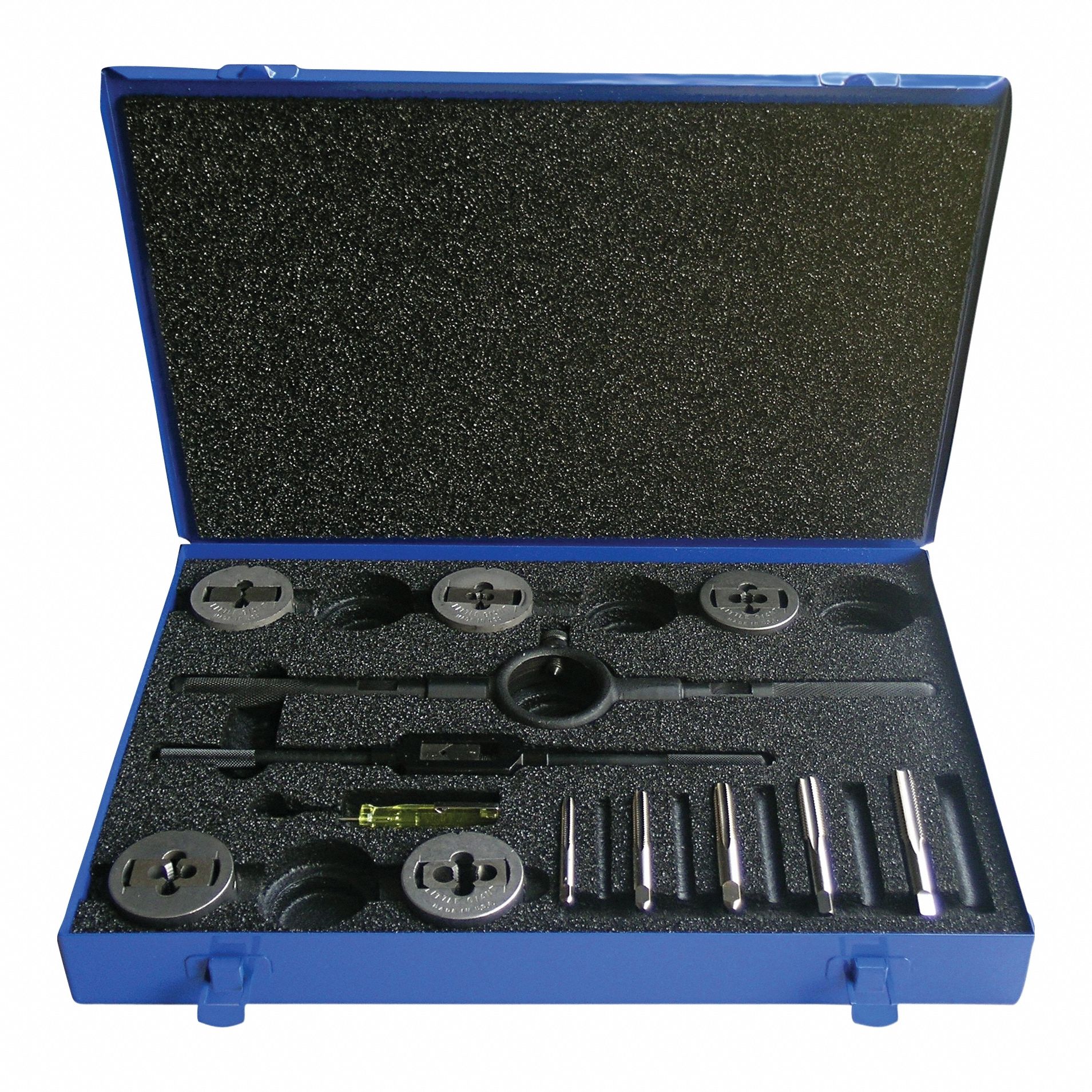 CLEVELAND, 13 Pieces, 1/4"-20 Min. Tap Thread Size, Tap and Die Set ...