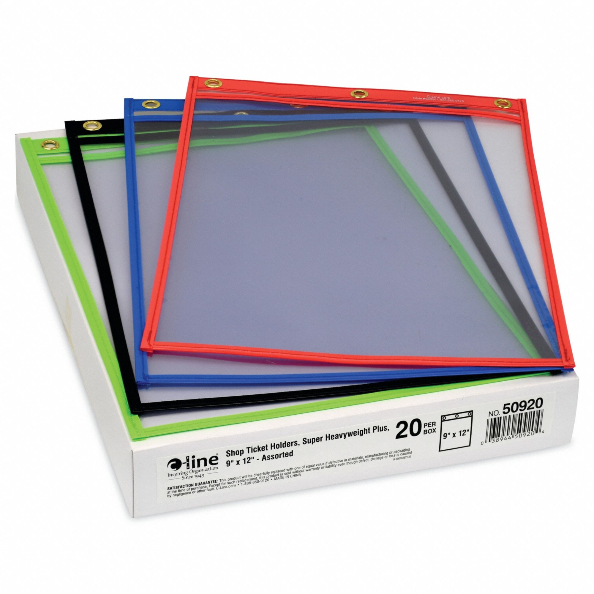 C-LINE, Vinyl, Punched Hole, Shop Ticket Holder - 51VE47|50920 - Grainger