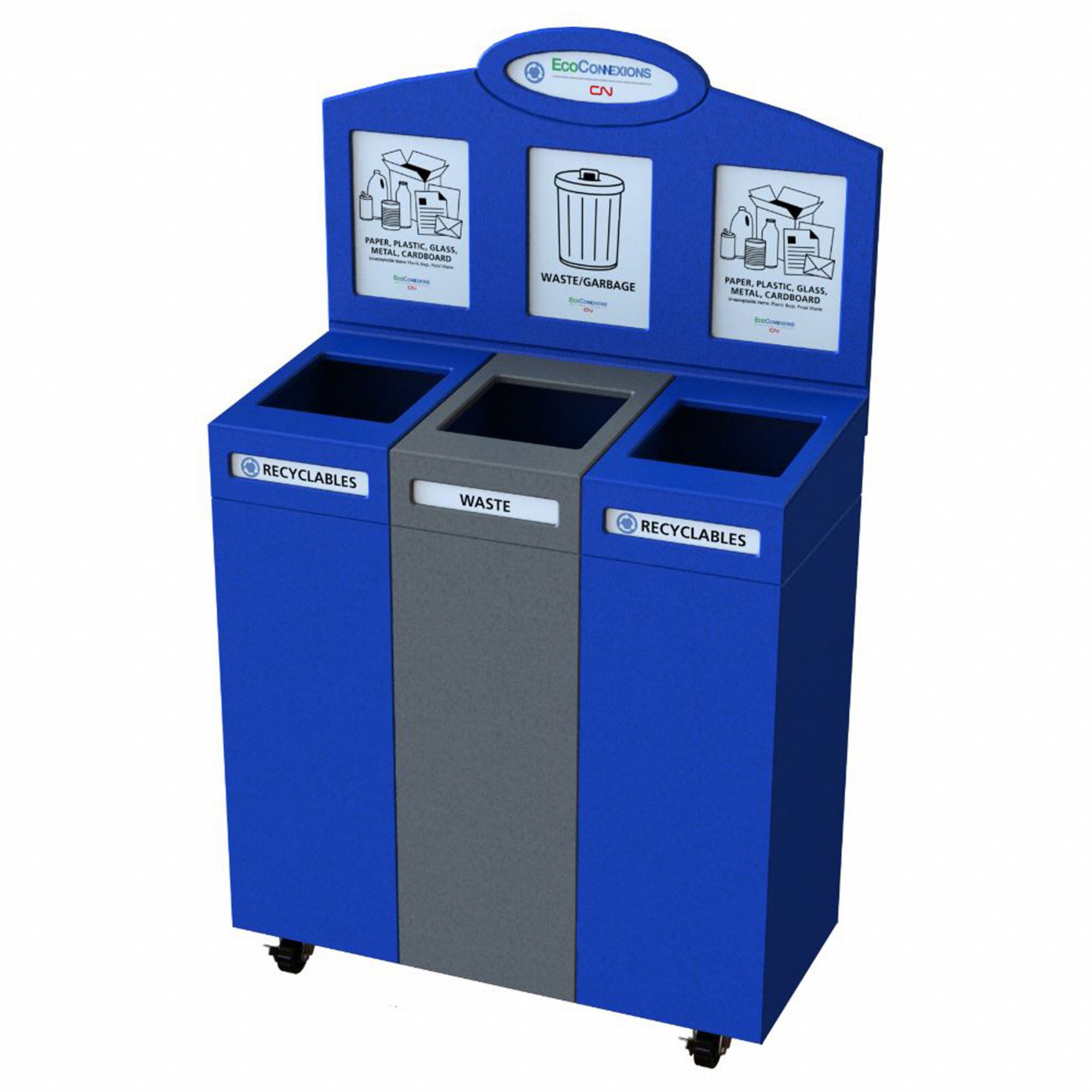 CLEANRIVER RECYCLING STATION 3 COMPARTMENTS - Recycling Bins and ...
