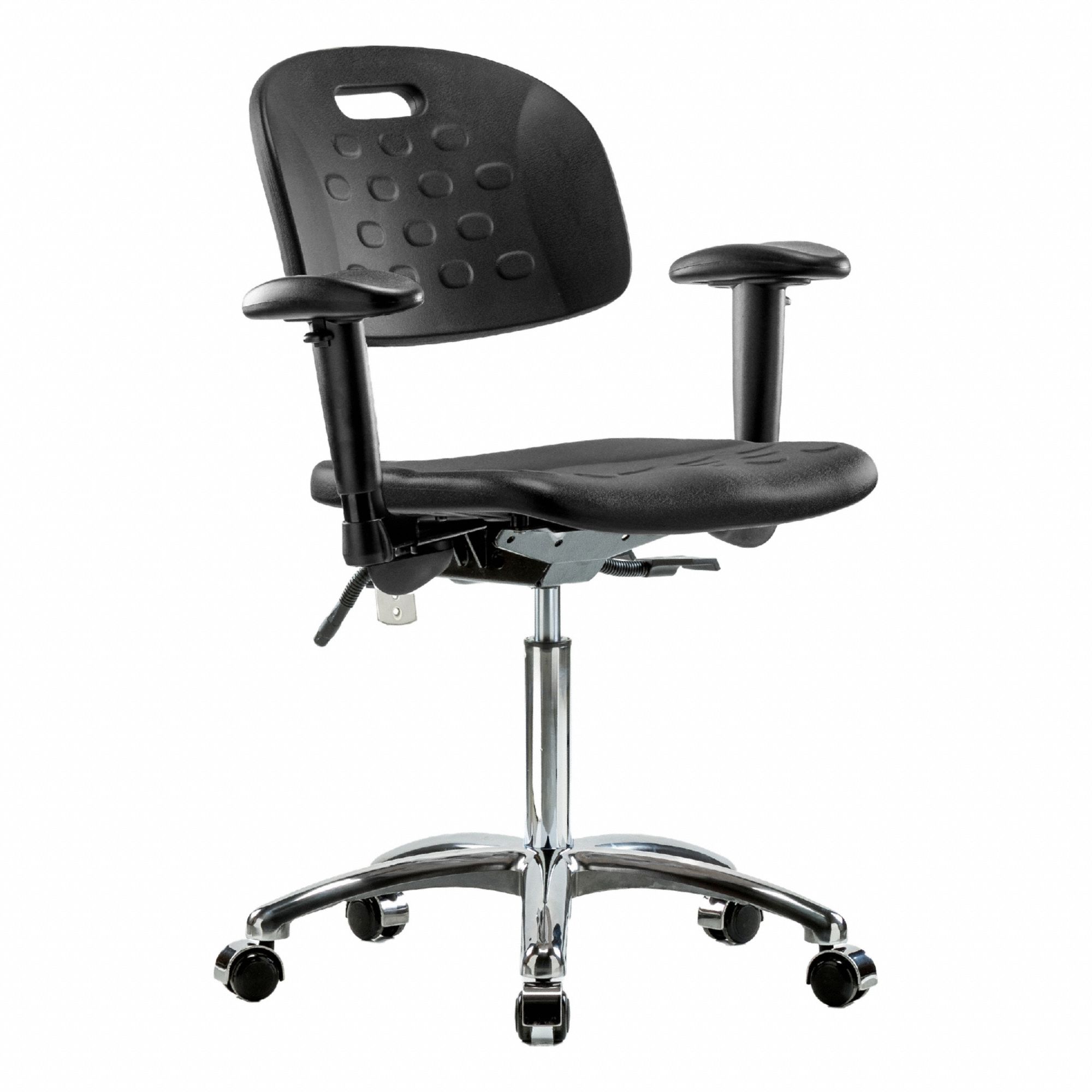 Polyurethane, Arms Included, Cleanroom Task Chair - 359J69|BR-CLR ...