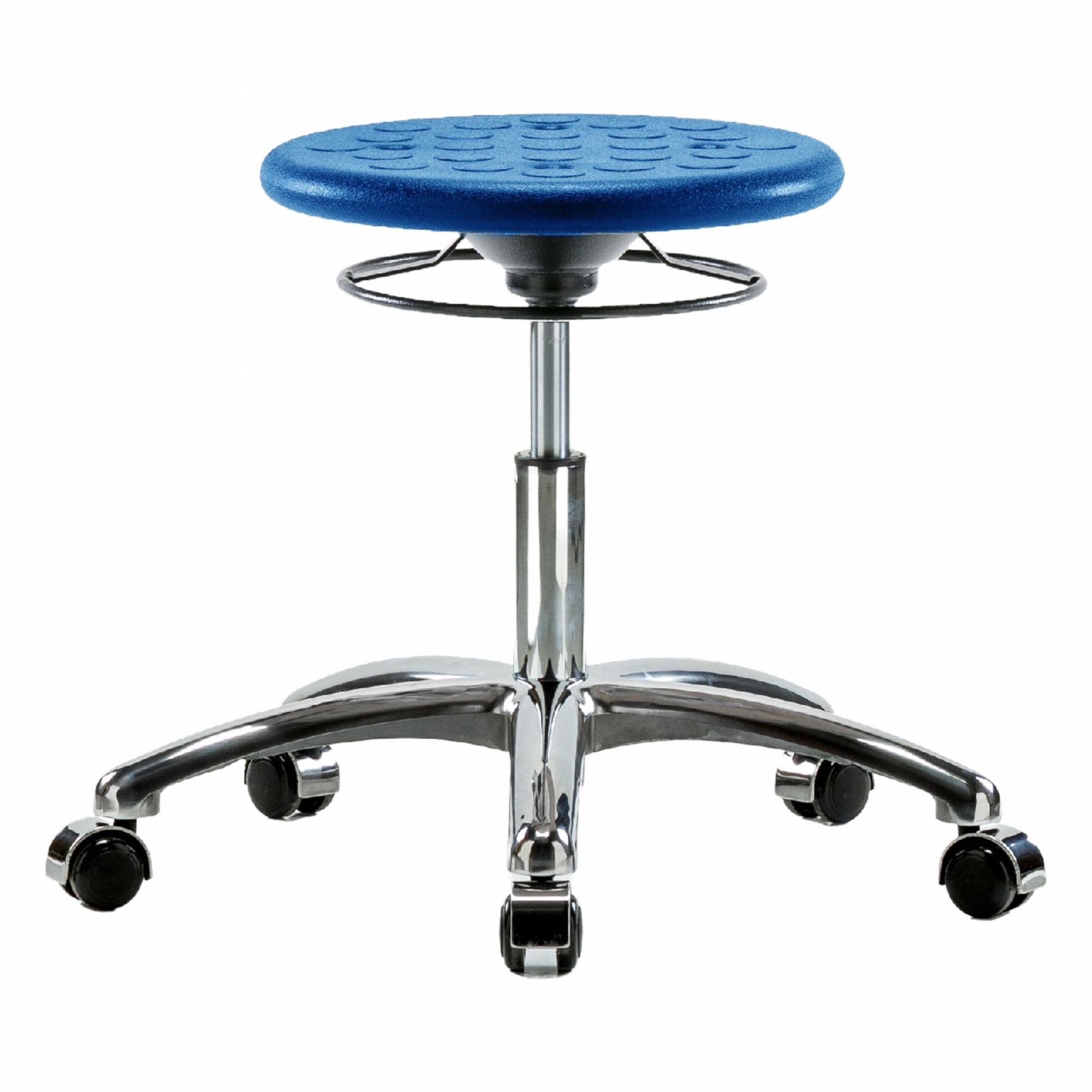 Polyurethane, Ht Range 16 1/4 in to 21 1/2 in, Cleanroom Stool - 797R23 ...