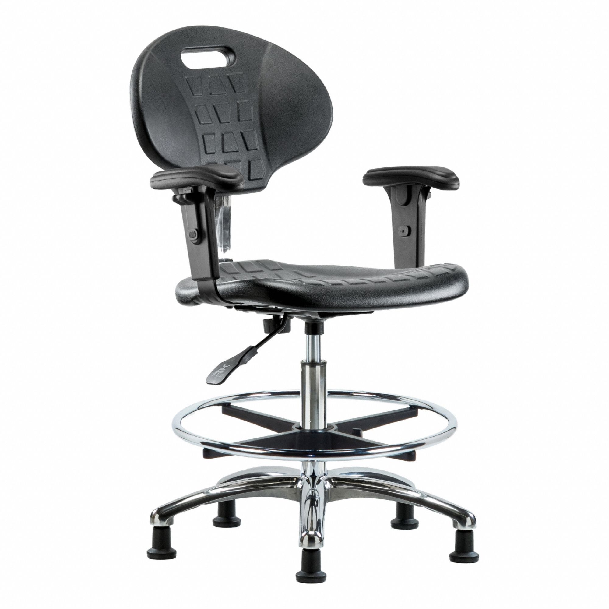 Polyurethane, Arms Included, Cleanroom Task Chair - 359K01|BR-CLR ...