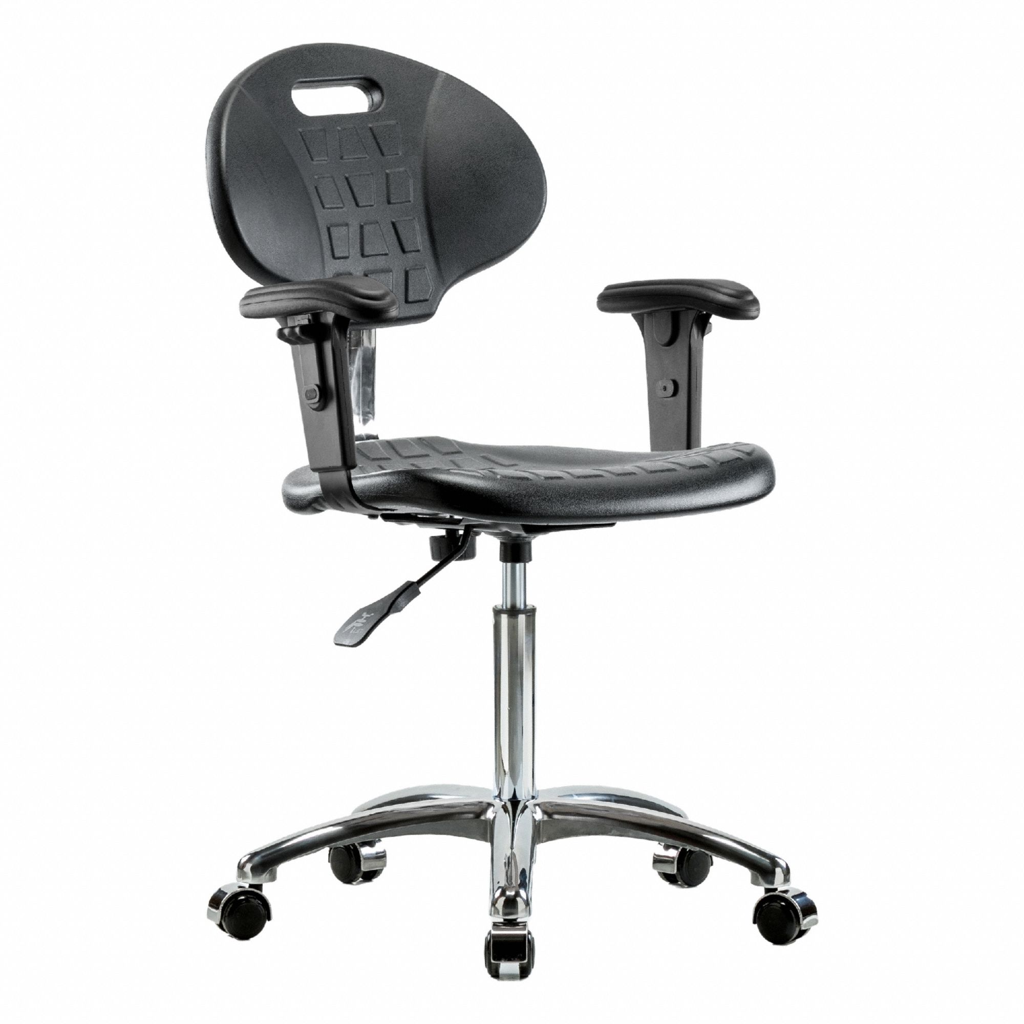 Polyurethane, Arms Included, Cleanroom Task Chair - 359J97|BR-CLR ...