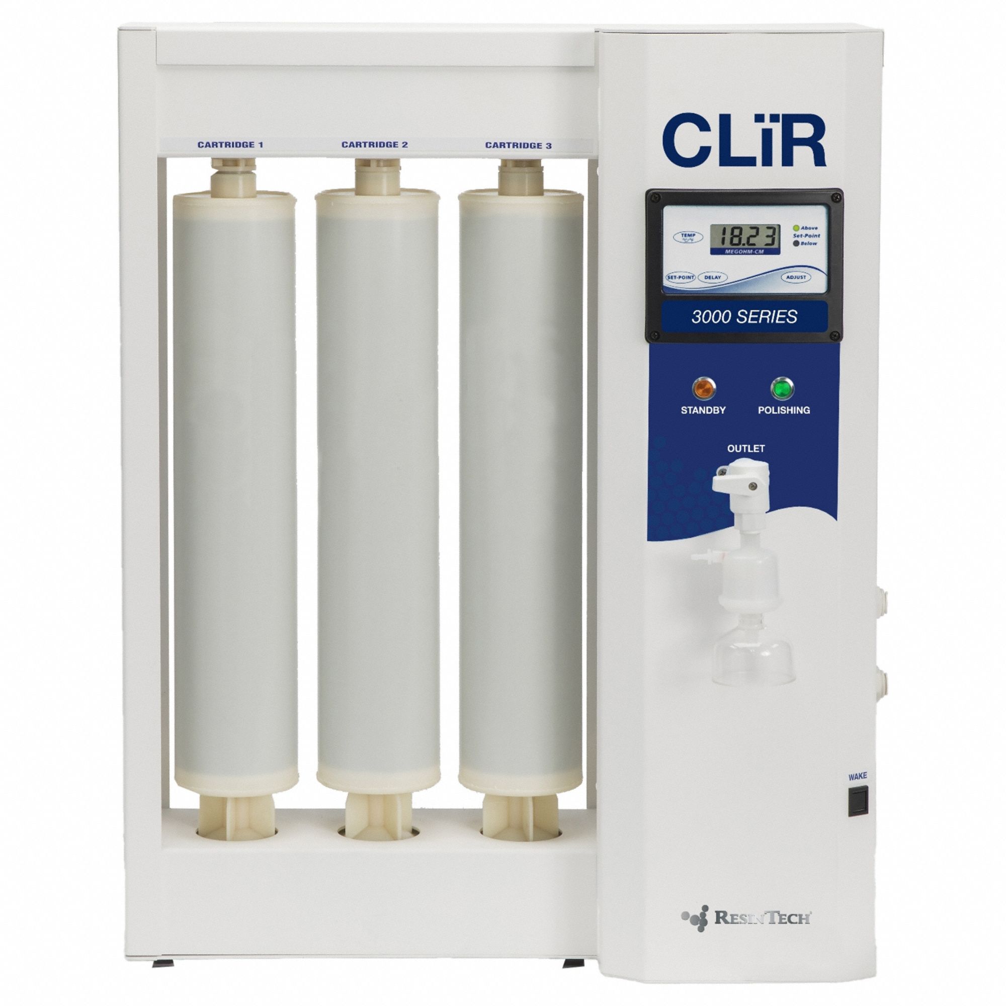 CLIR BY RESINTECH, Type I Water, 2 lpm Flow Rate, Water Purification ...