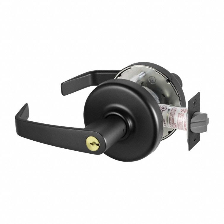 CORBIN, Classroom Security Lever Locksets, Black, Door Lockset - 807M90 ...