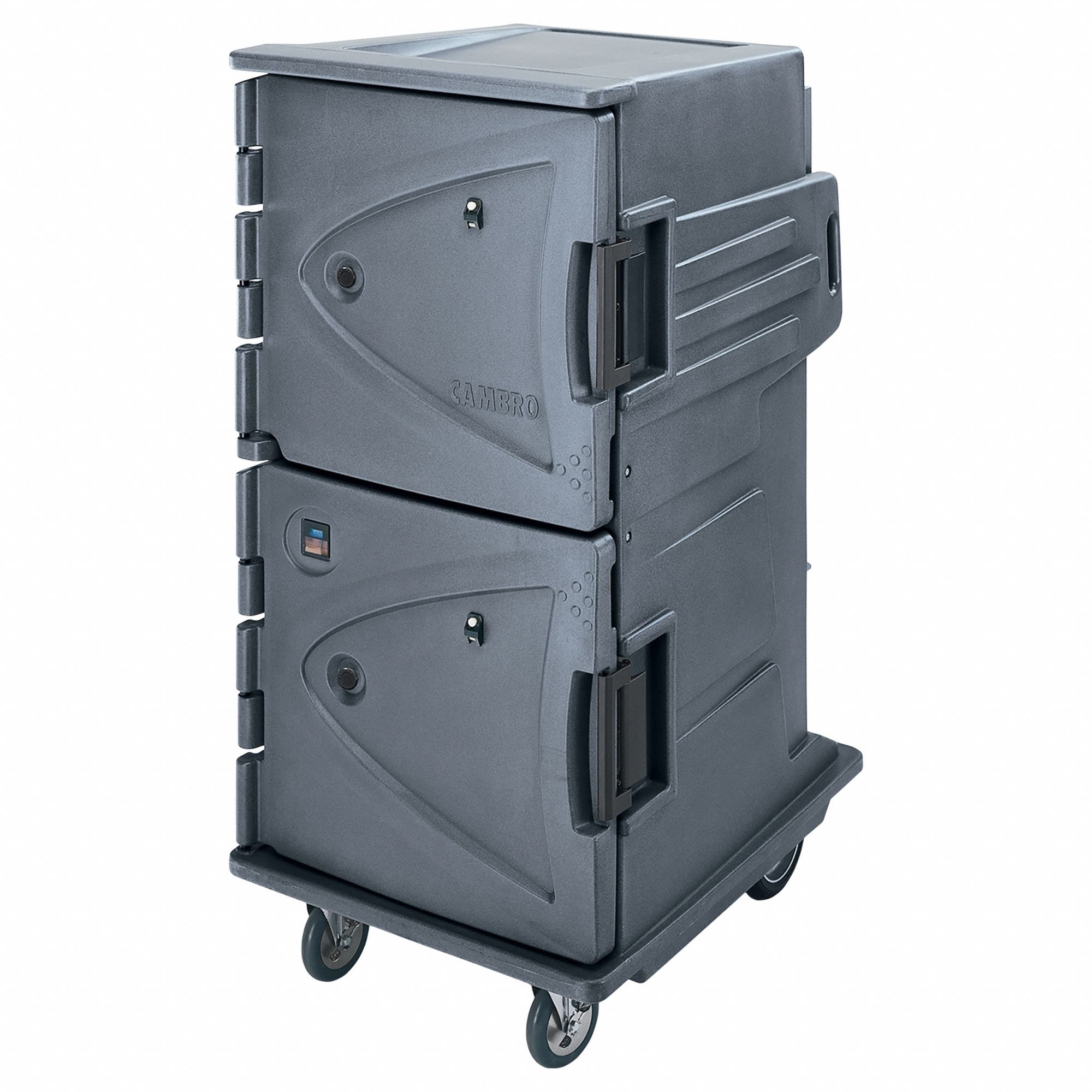 CAMBRO, (12) 2 1/2 in Pans, Granite Gray, Food Transport Cart - 359FZ6 ...