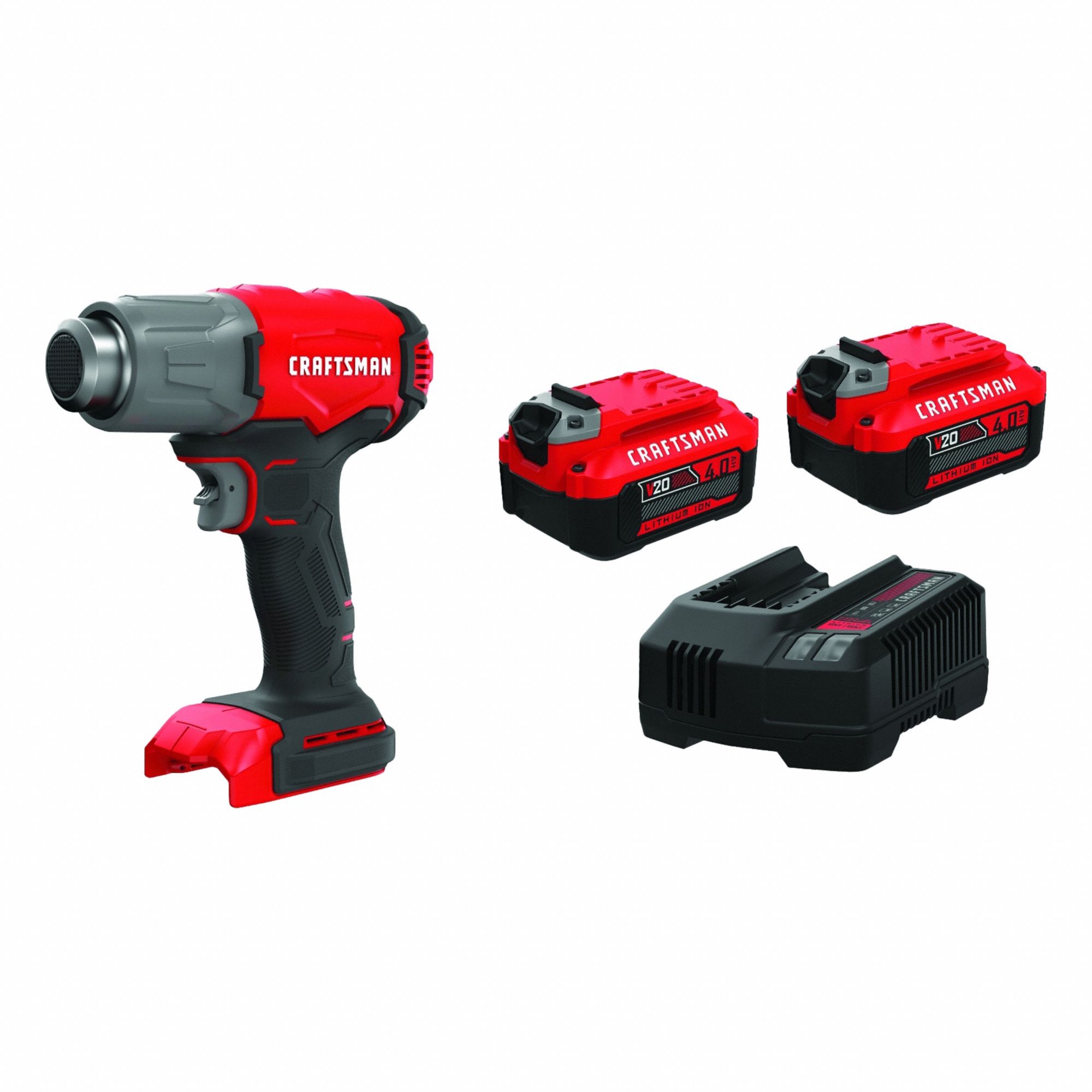 CRAFTSMAN, 120V DC, (2) 4.0 Ah, Heat Gun Kit - 447CH6|CMCE530B/CMCB204 ...