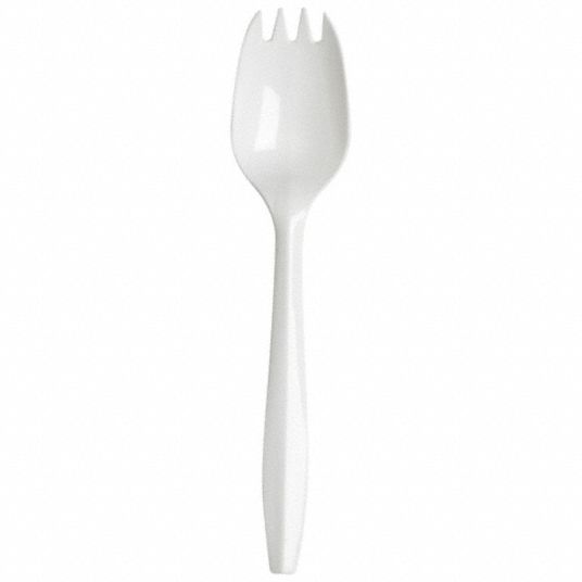 DIXIE, White, Medium-Wt, Disposable Spork - 800CJ5|CMP21C - Grainger