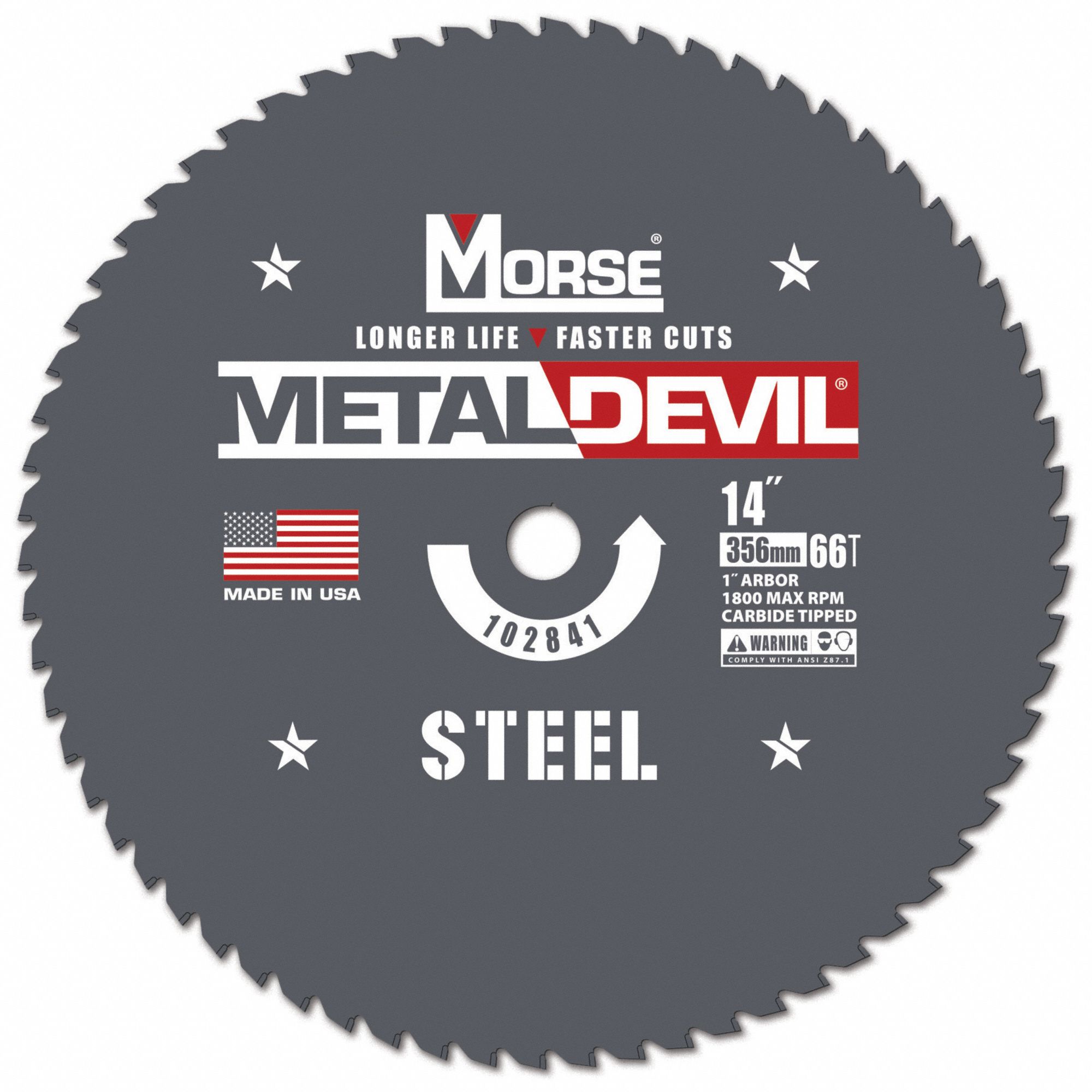 MORSE, 14 in Blade Dia., 66 Teeth, Circular Saw Blade - 798HD4|102841 ...