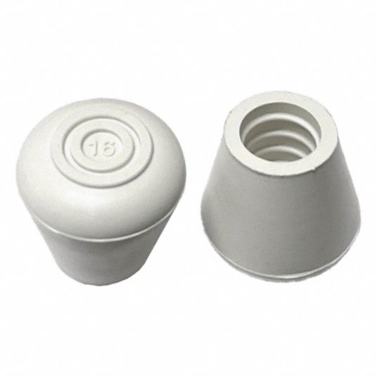 Rubber, Round, Furniture Protective Leg Tips - 16ZD98|CTB 16W - Grainger