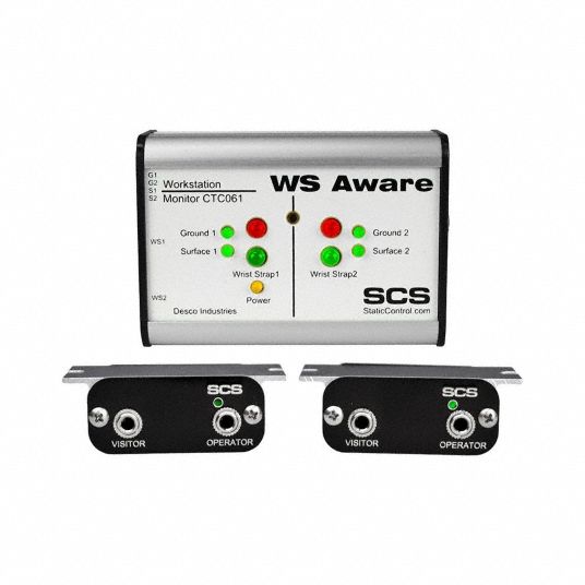 SCS, Audio Buzzer/Visual LED, 2 Wrist Straps Monitored, Wrist Strap ...