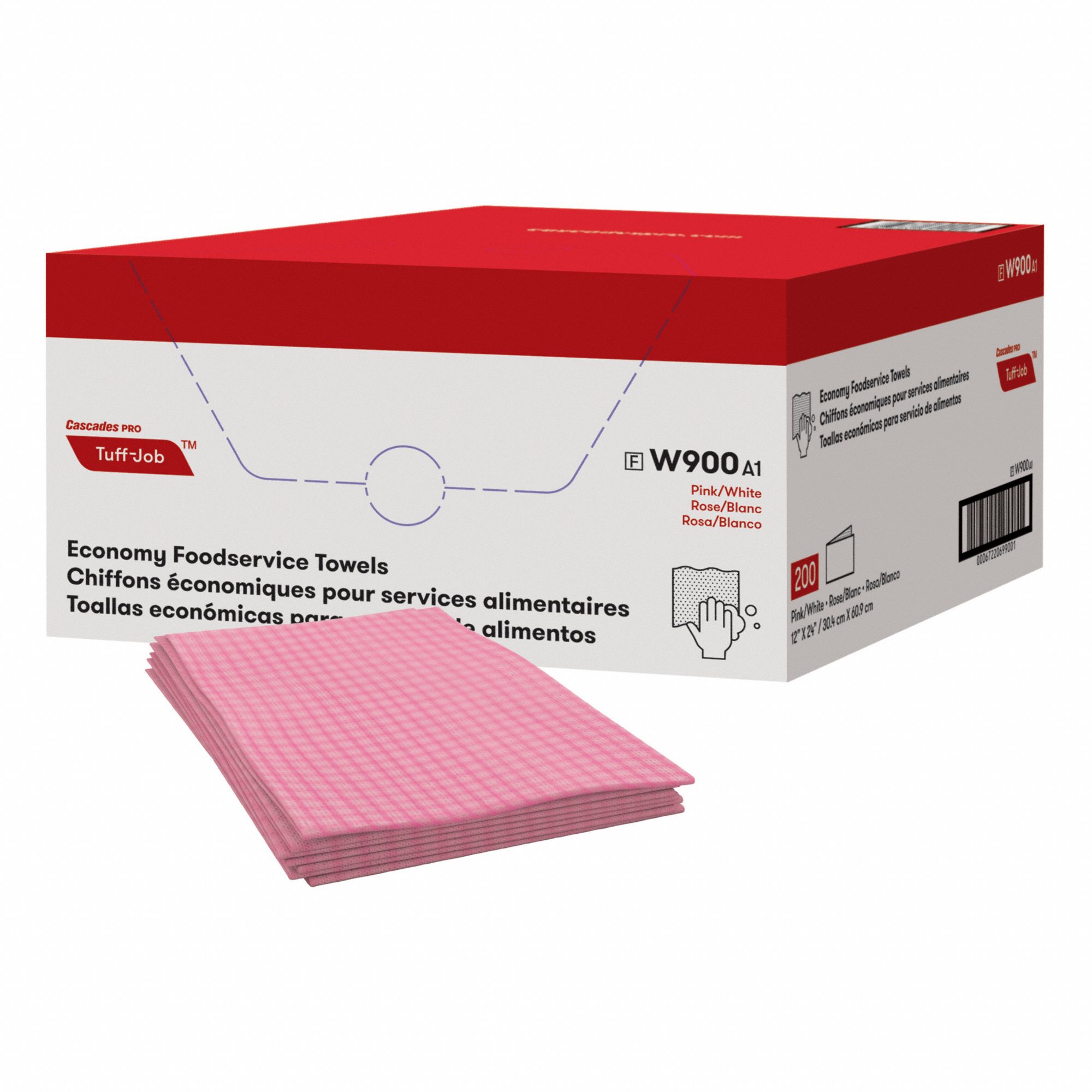 CASCADES PRO PAPER TOWEL SHEETS,200 SHEETS,PINK - Paper Towel Sheets ...