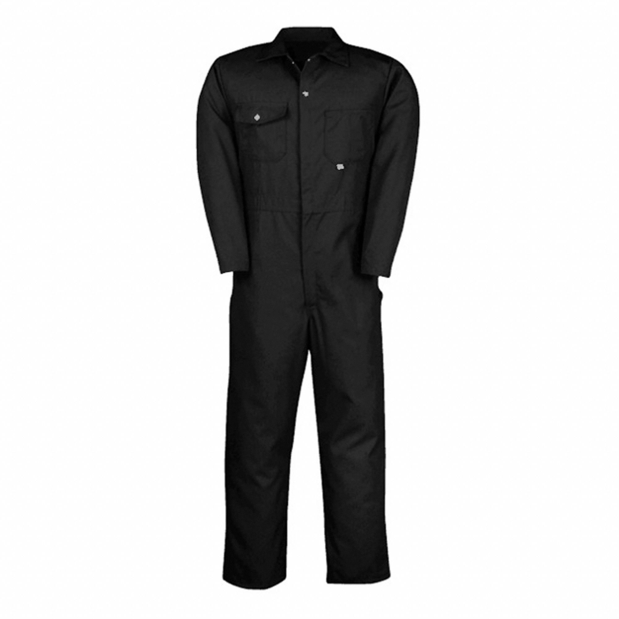 BIG BILL 429 COVERALLS, BLACK, SIZE L, 35% COTTON/65% POLYESTER, 5 FT 8 ...