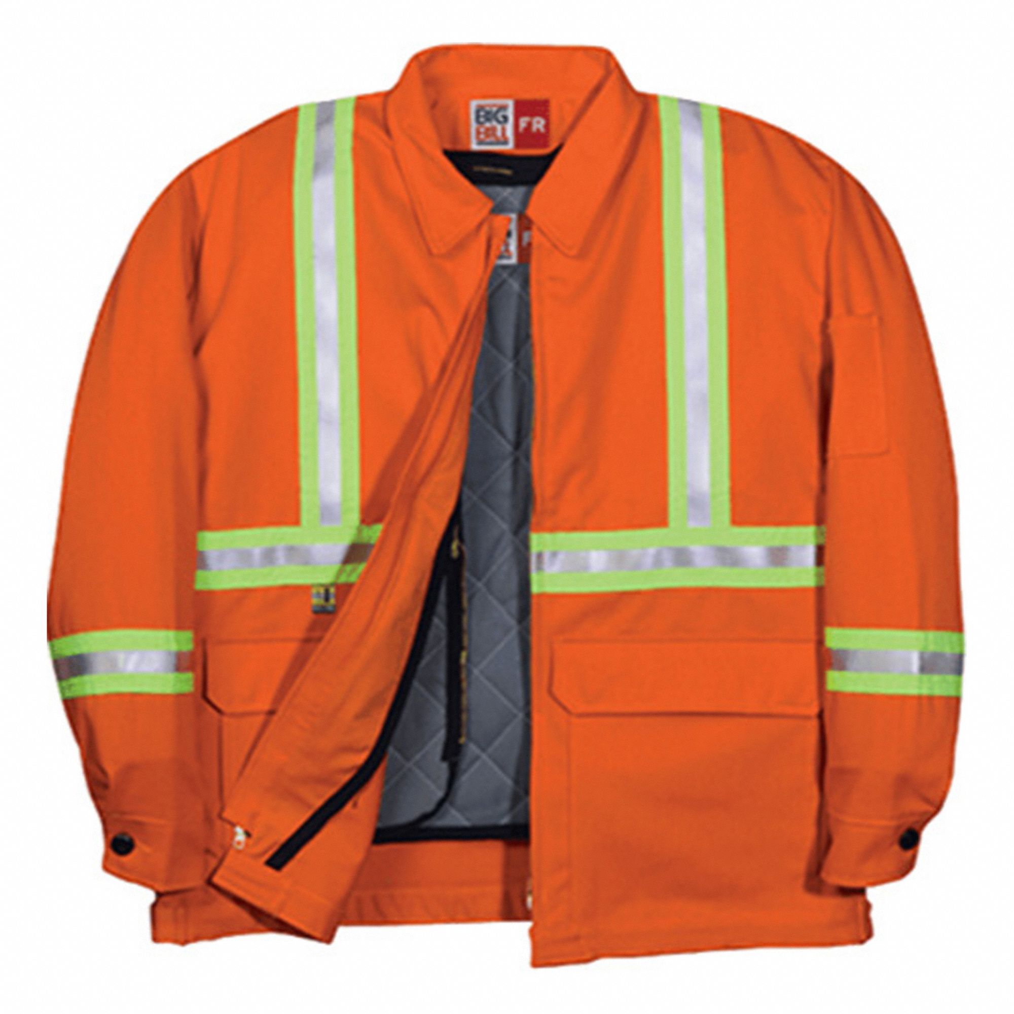 BIG BILL FLAME RESISTANT JACKET,SZ XL,ORANGE - Arc Flash & Flame ...
