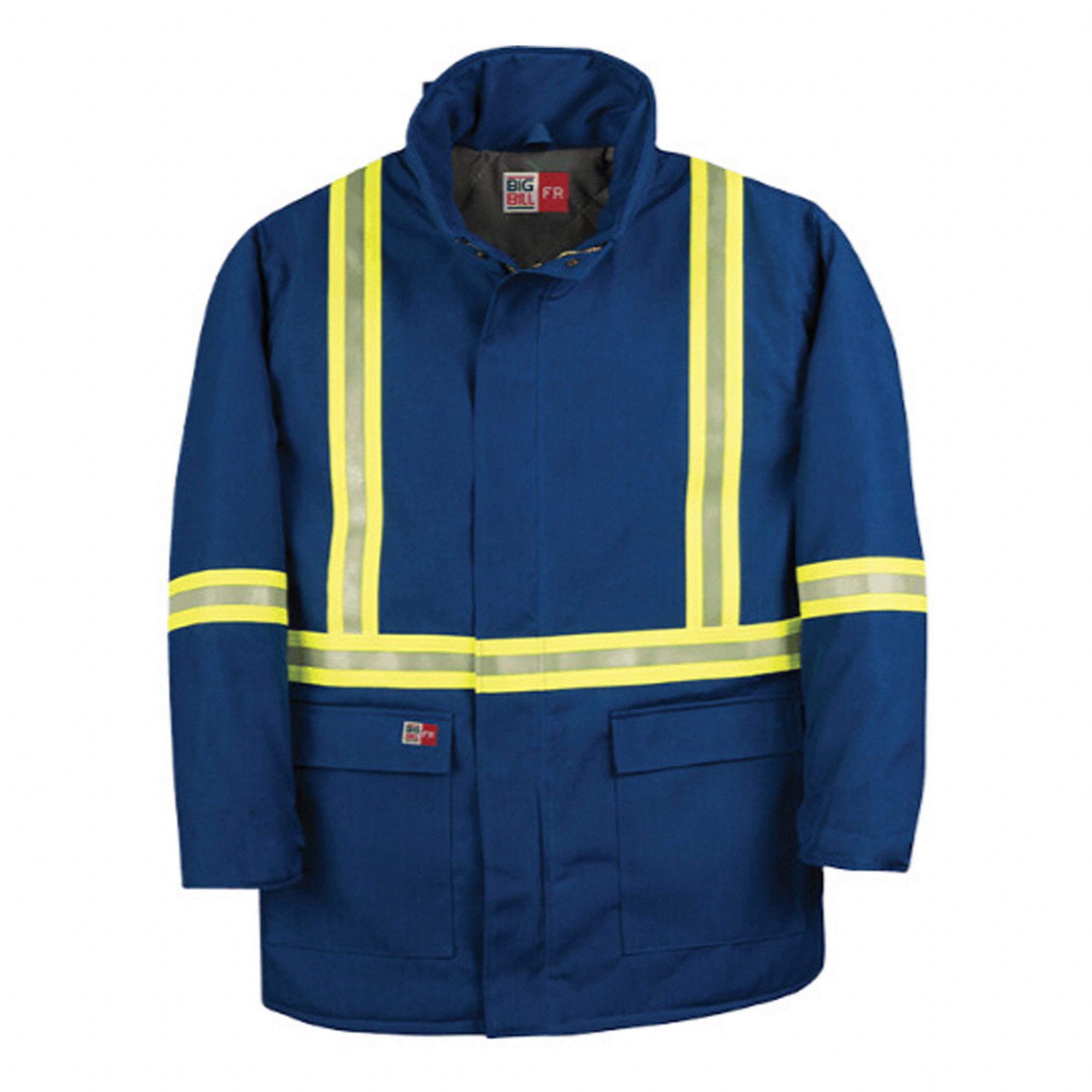 BIG BILL FLAME RESISTANT JACKET,SZ XL,BLUE - Arc Flash & Flame ...