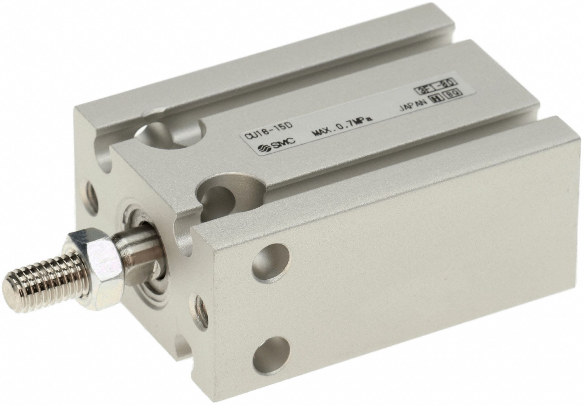 SMC, 16 mm Bore Dia, 15 mm Stroke Lg, Compact Cylinder - 826EN0|CU16-15D - Grainger