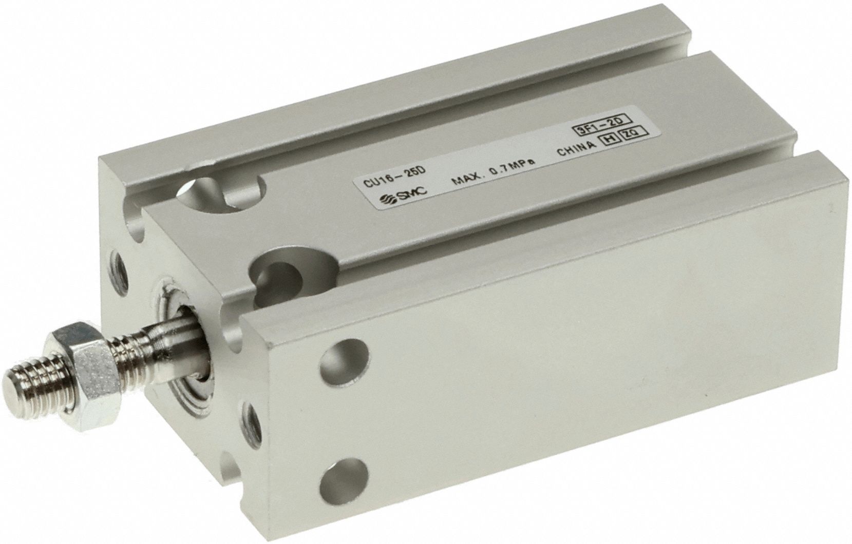 SMC, 16 mm Bore Dia, 25 mm Stroke Lg, Compact Cylinder - 826EN1|CU16-25D - Grainger