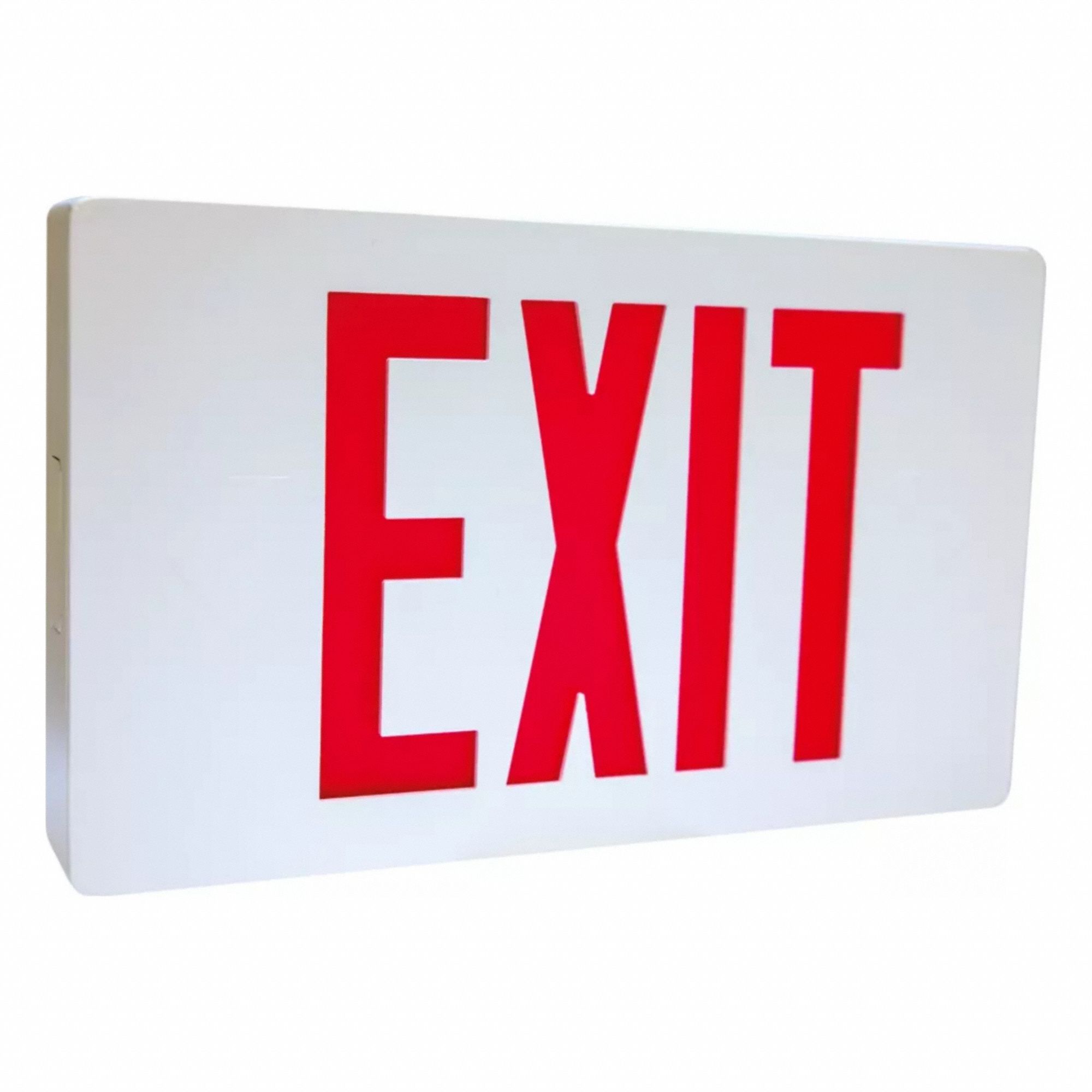 Exit Sign,White,Single Sided - Grainger